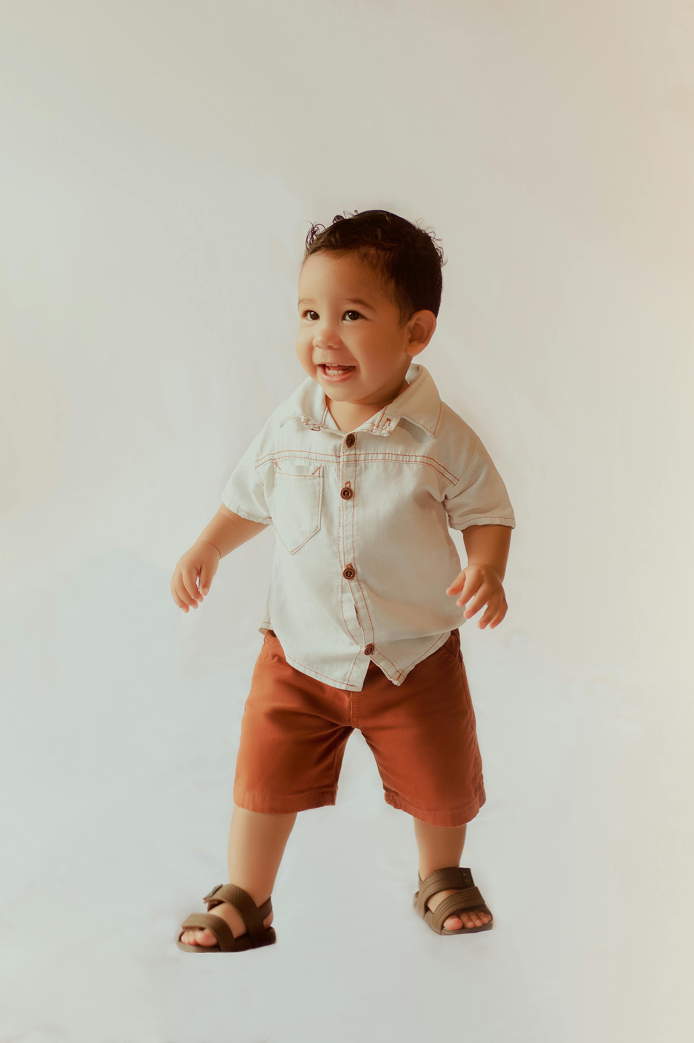 Studio Shoot of a Boy Wearing Shorts · Free Stock Photo