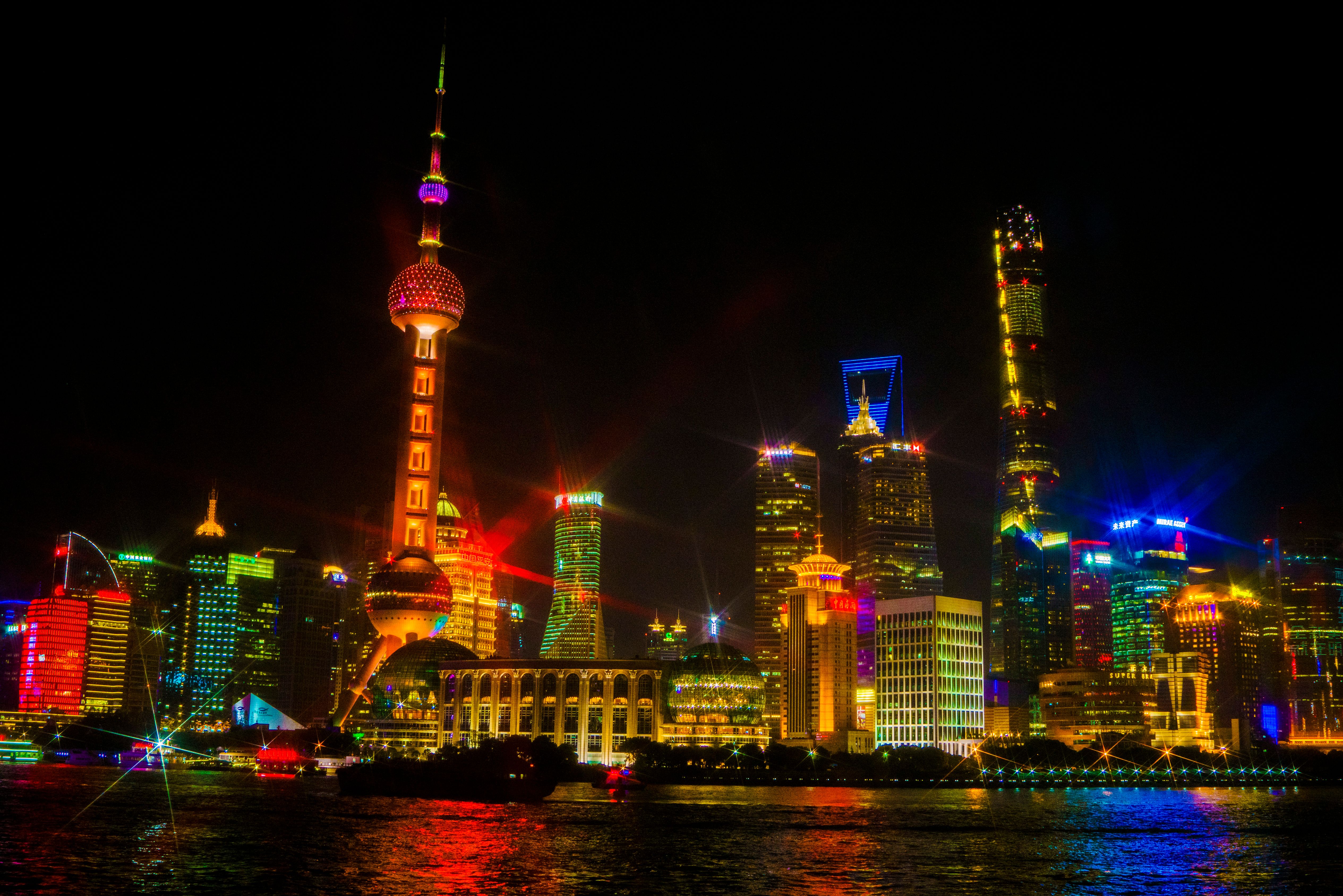 Shanghai Skyline Night Wallpaper Shanghai Skyline At Night 2015