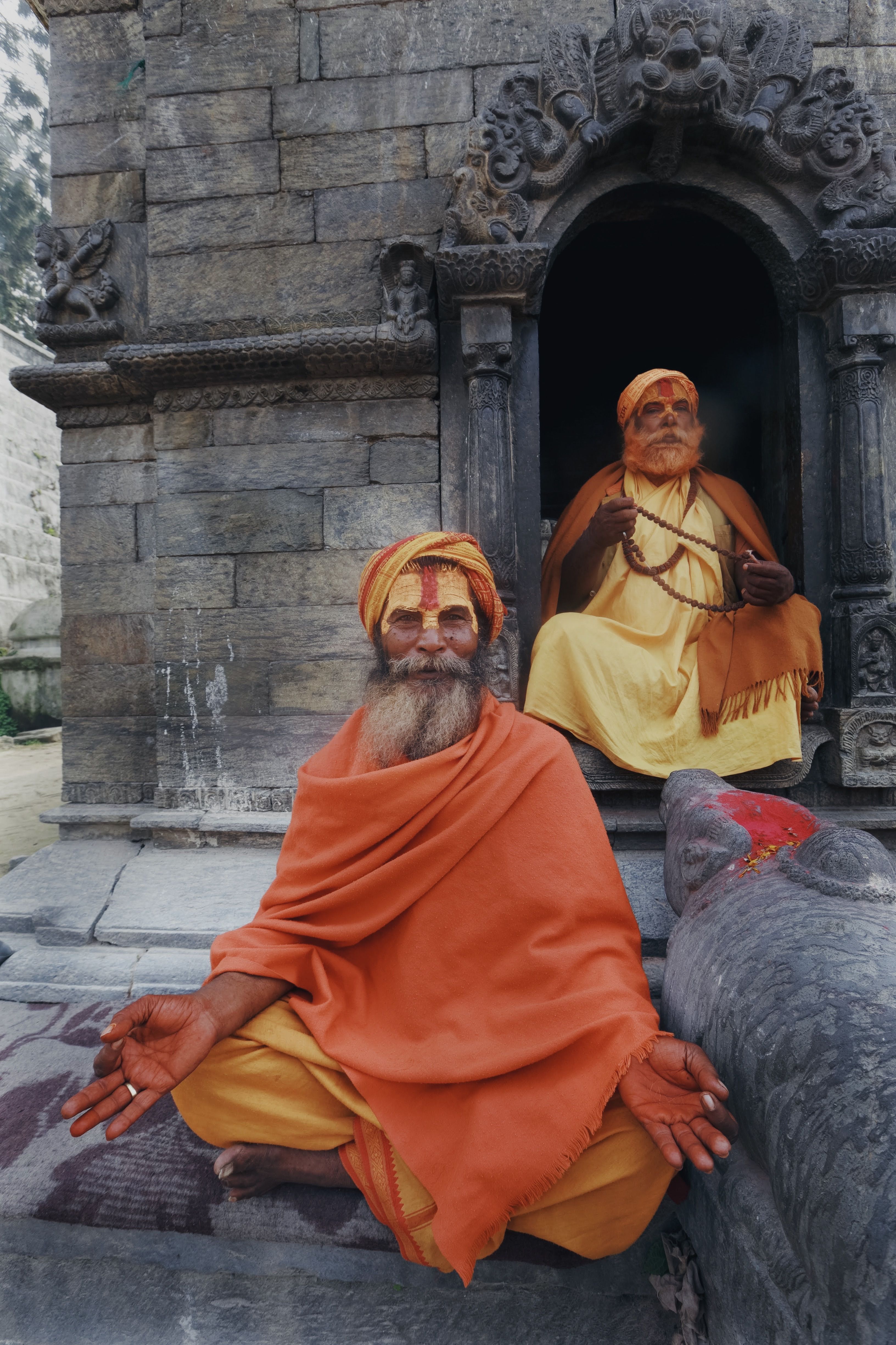 Ascetic Sadhus in Temple · Free Stock Photo