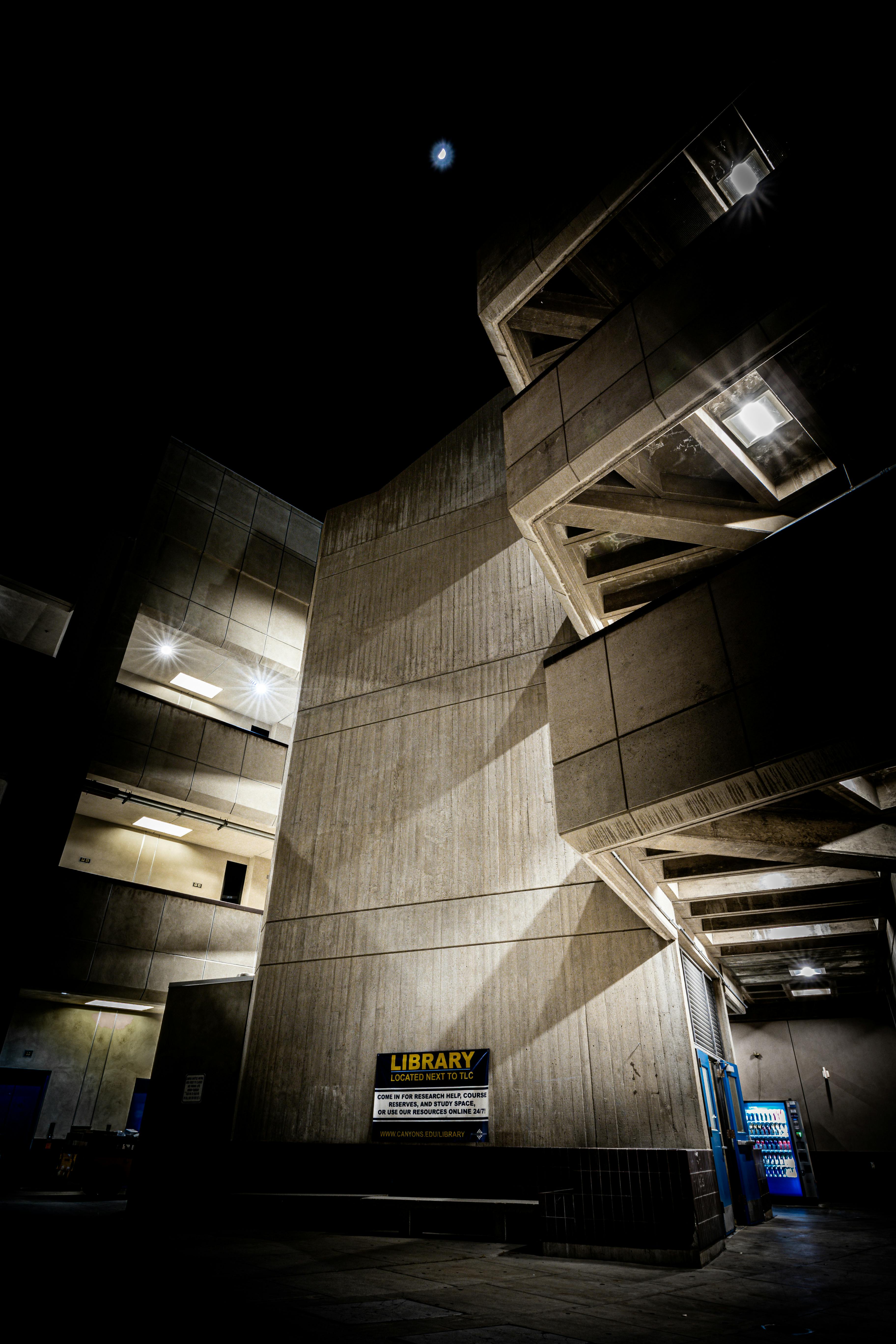 Exterior of a Modern Building at Night · Free Stock Photo