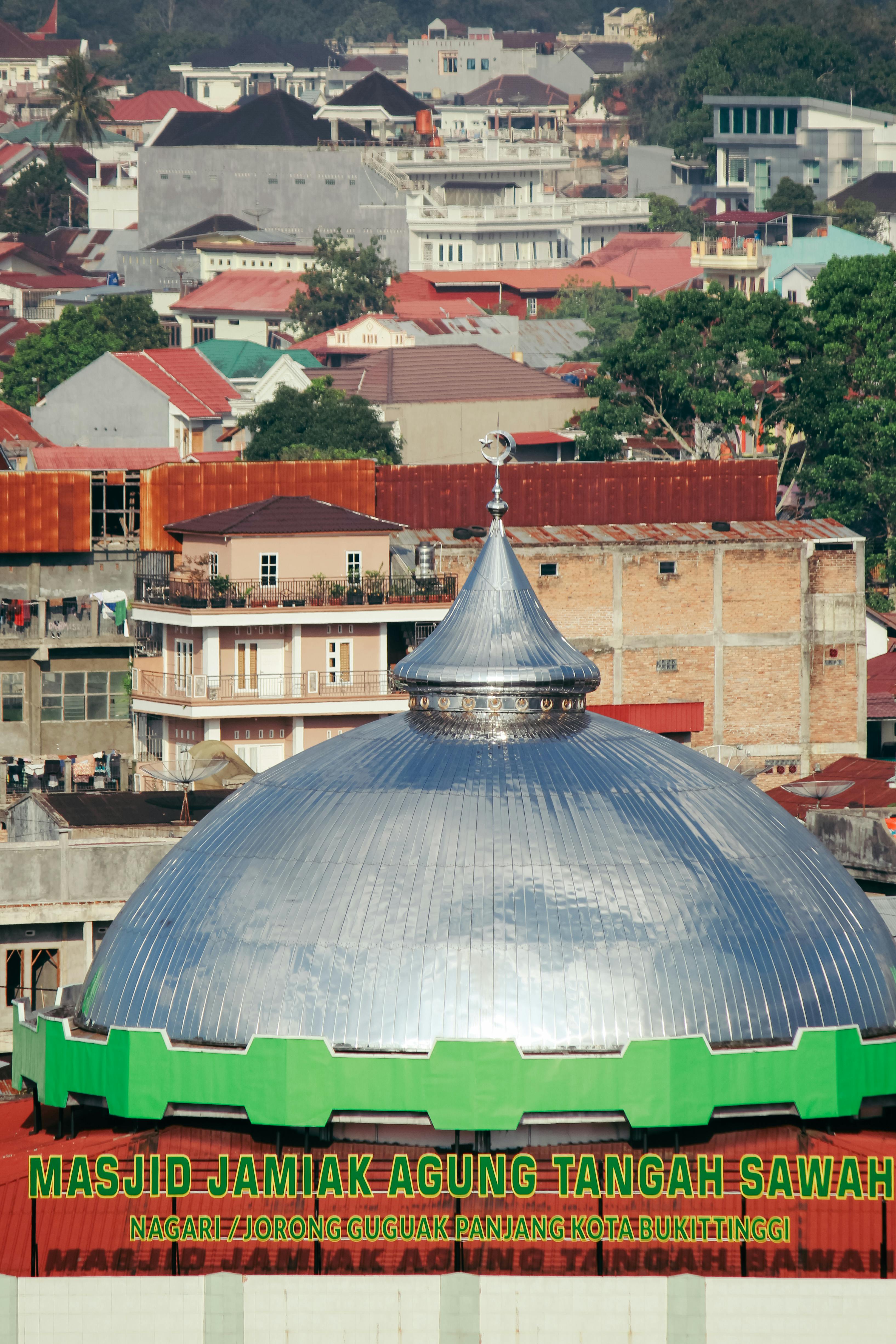 Dome of the Masjid Jamiak Agung Tangah Sawah, a Mosque in Bukittinggi ...