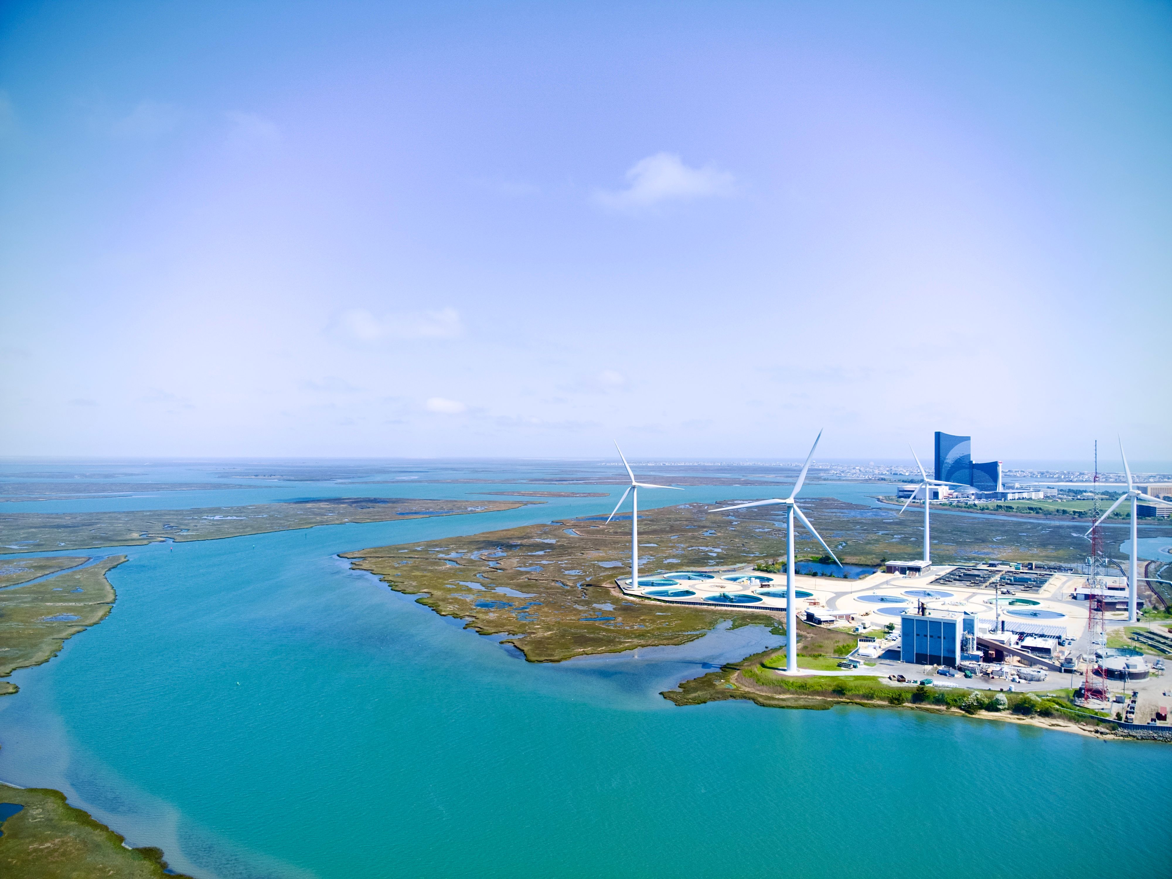 Aerial View of the Jersey-Atlantic Wind Farm · Free Stock Photo