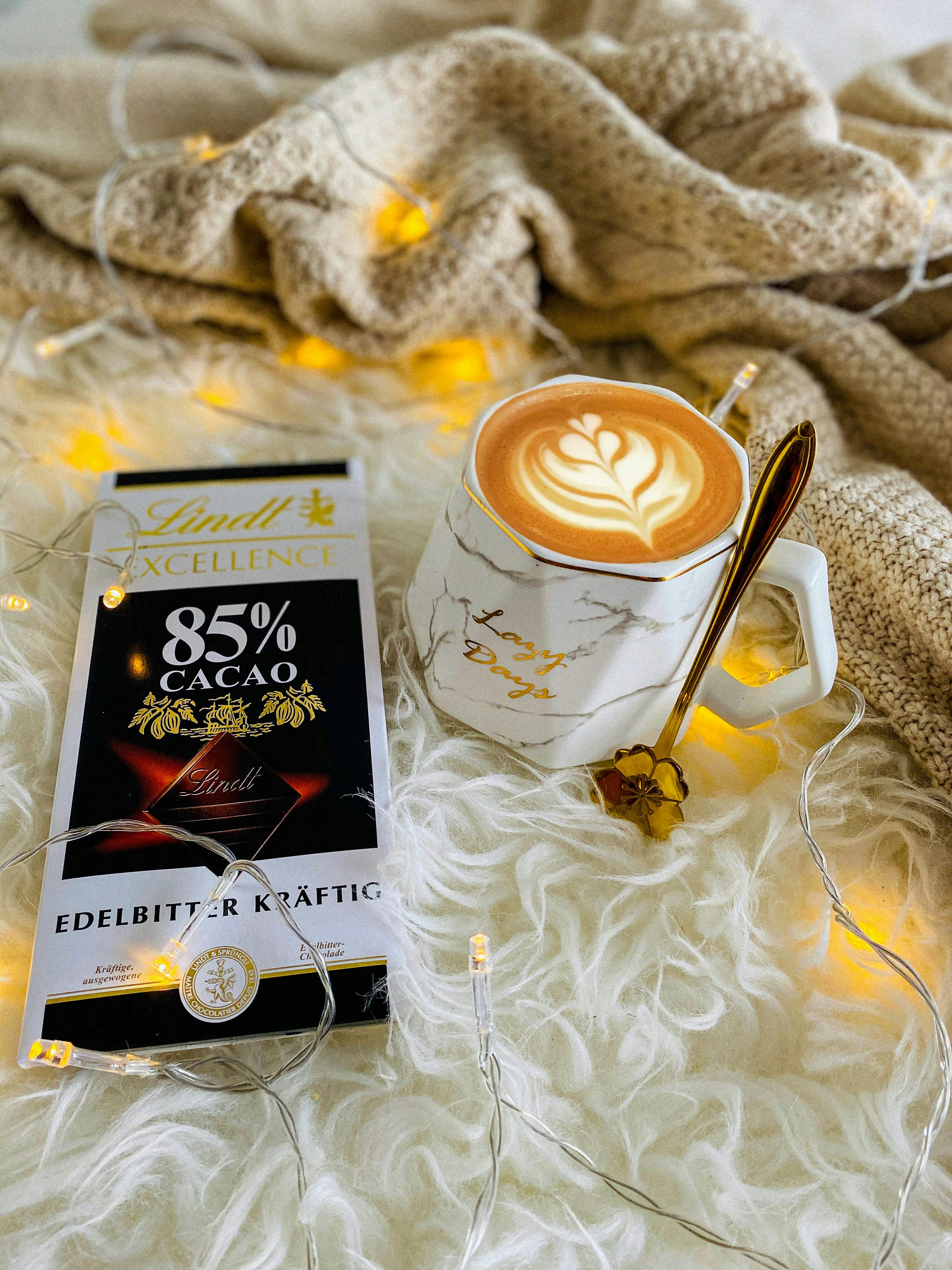 Lindt Chocolate and Coffee Cup · Free Stock Photo