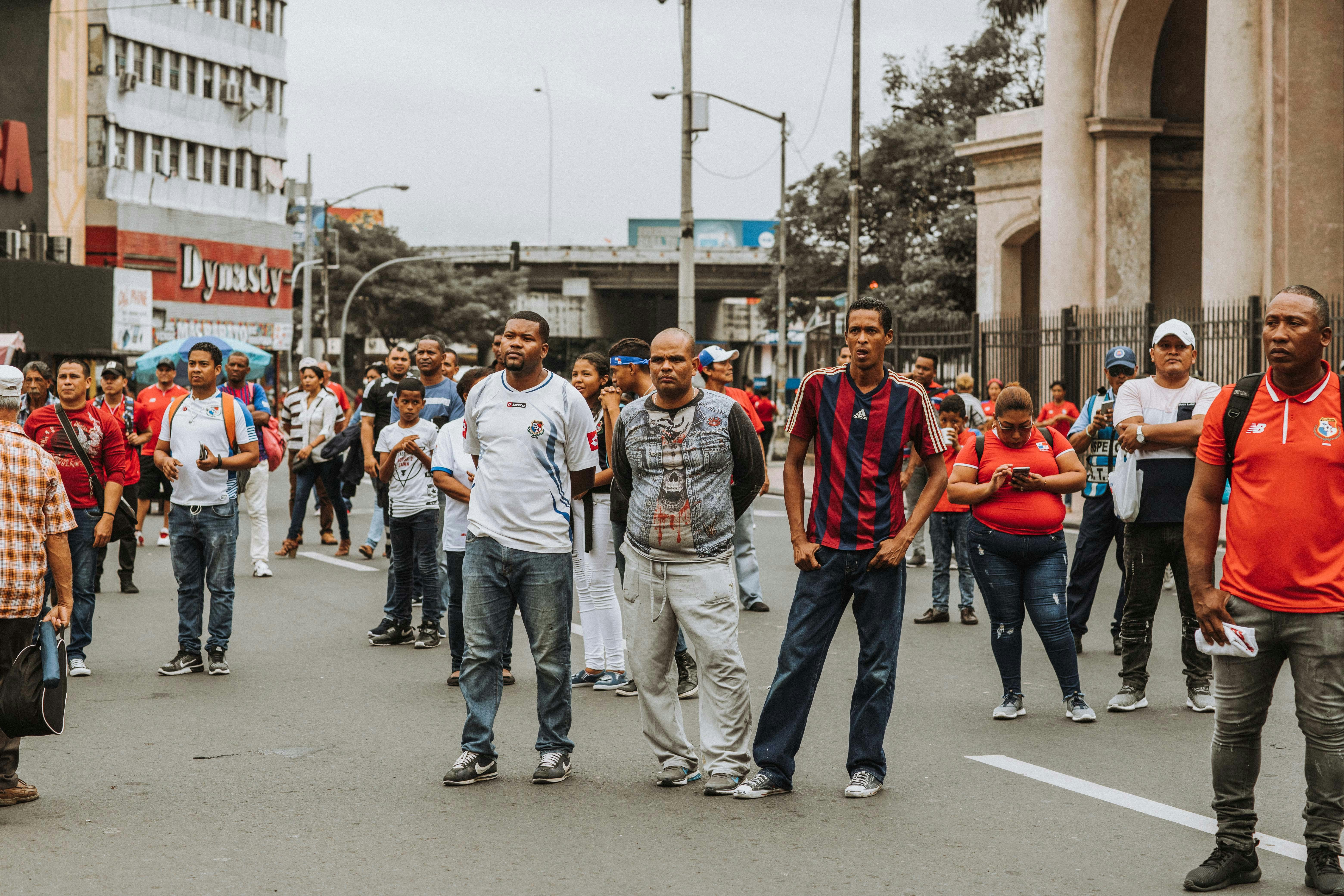 Group of People Standing on Street · Free Stock Photo