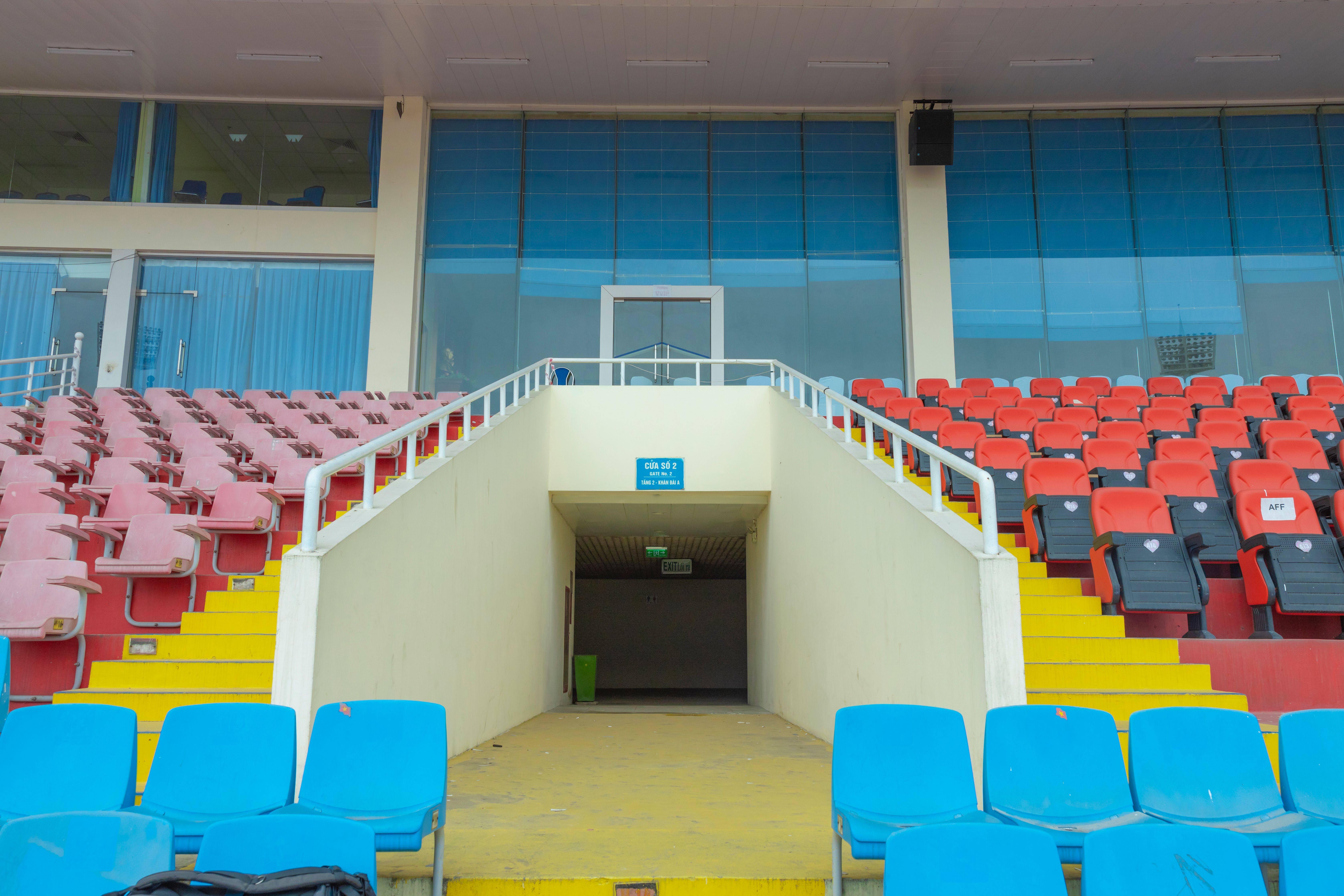 Colorful Seats on Stadium · Free Stock Photo