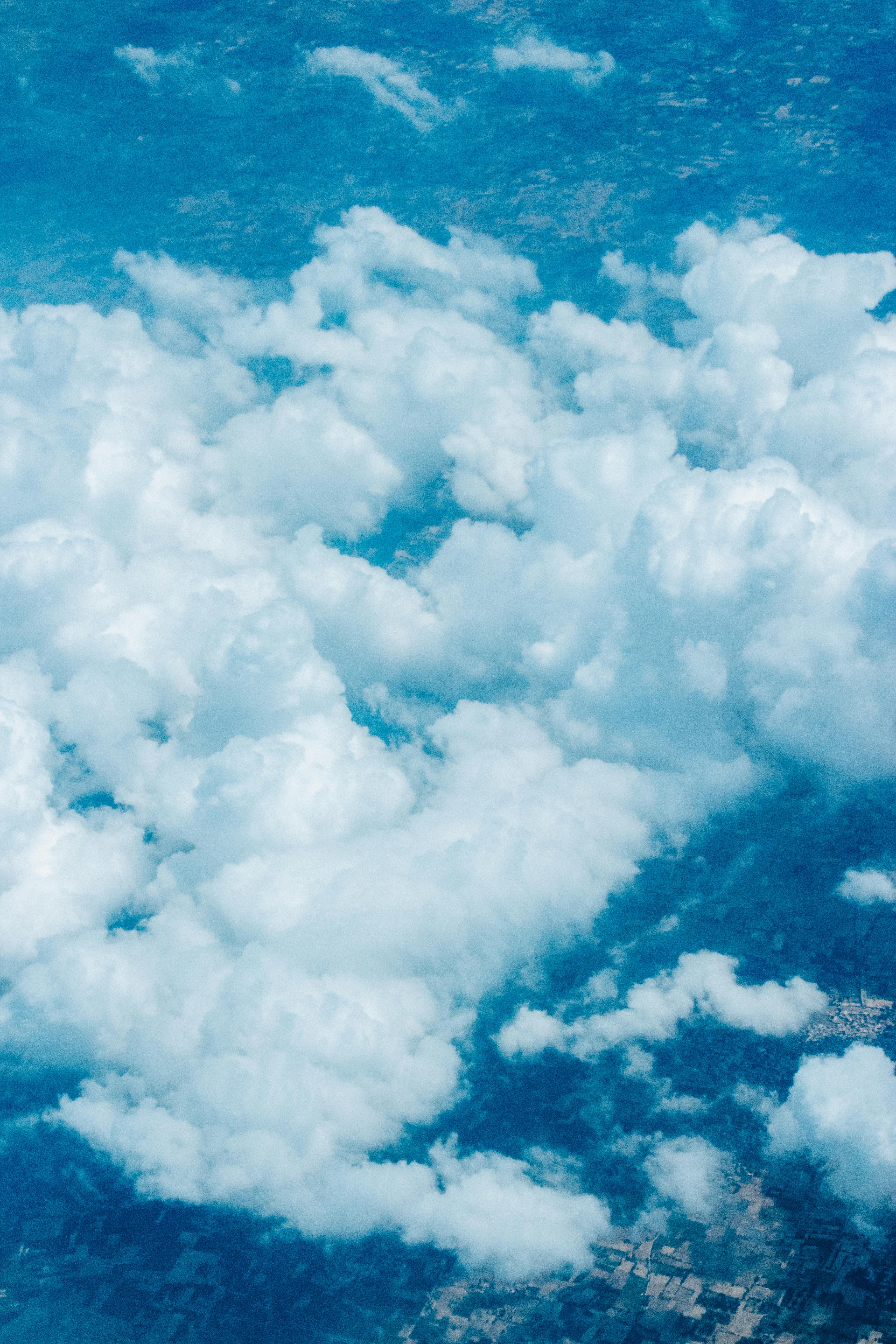 Photo gratuite de fond d'écran mobile, nuages, paysage de nuages, photographie aérienne, voyager ...