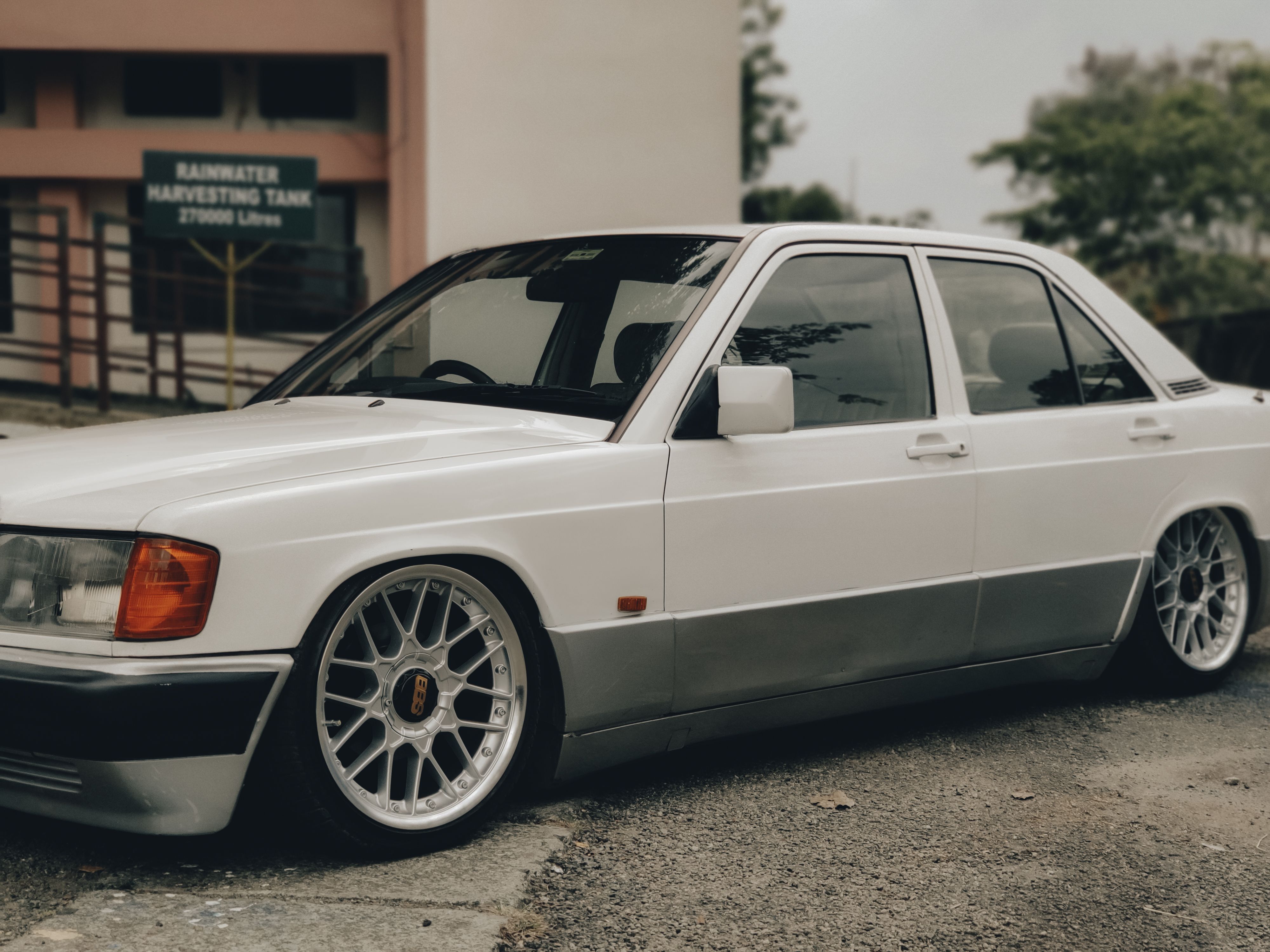 White Mercedes W201 · Free Stock Photo