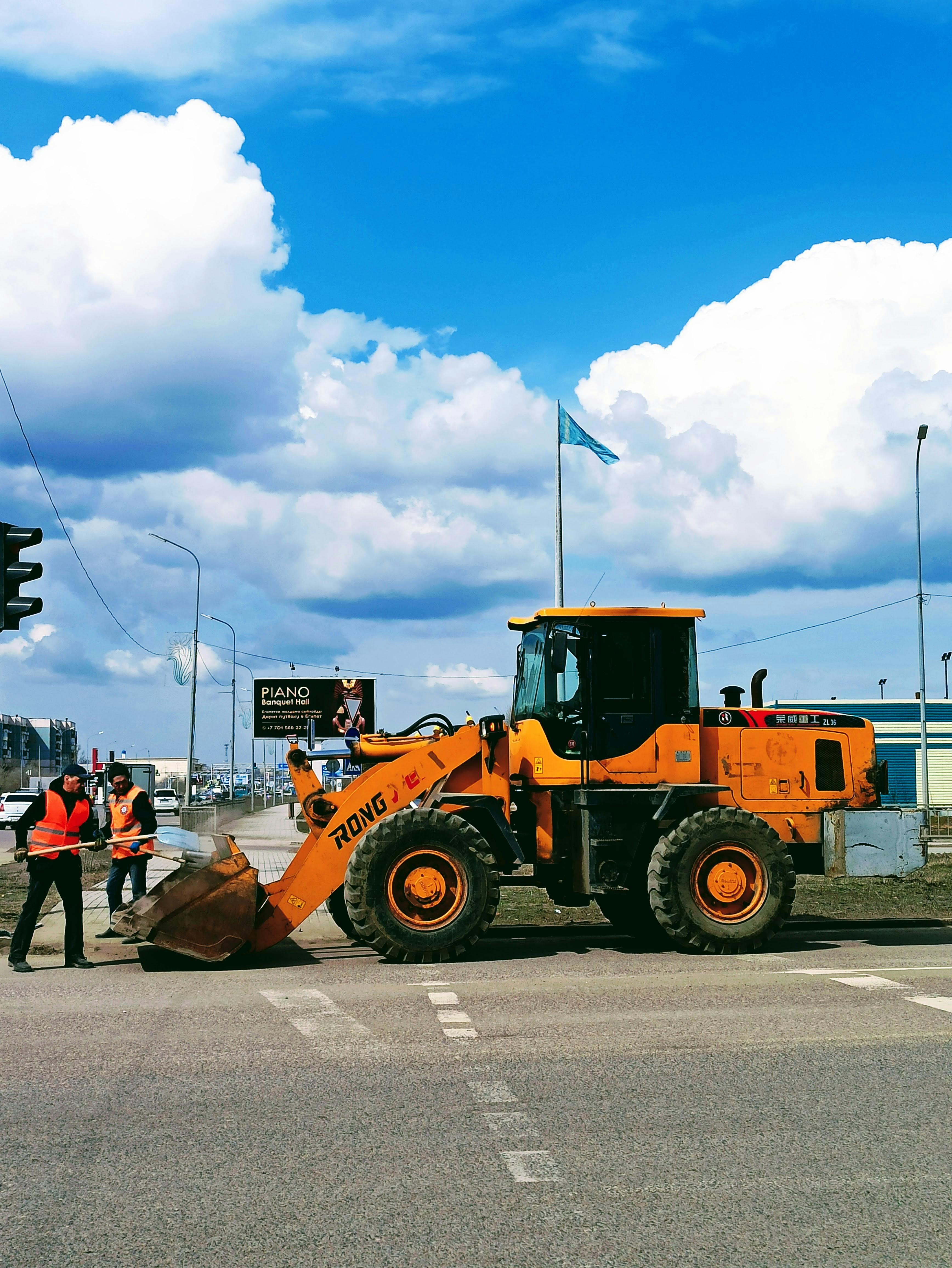 Workers Paving a Forest Road · Free Stock Photo