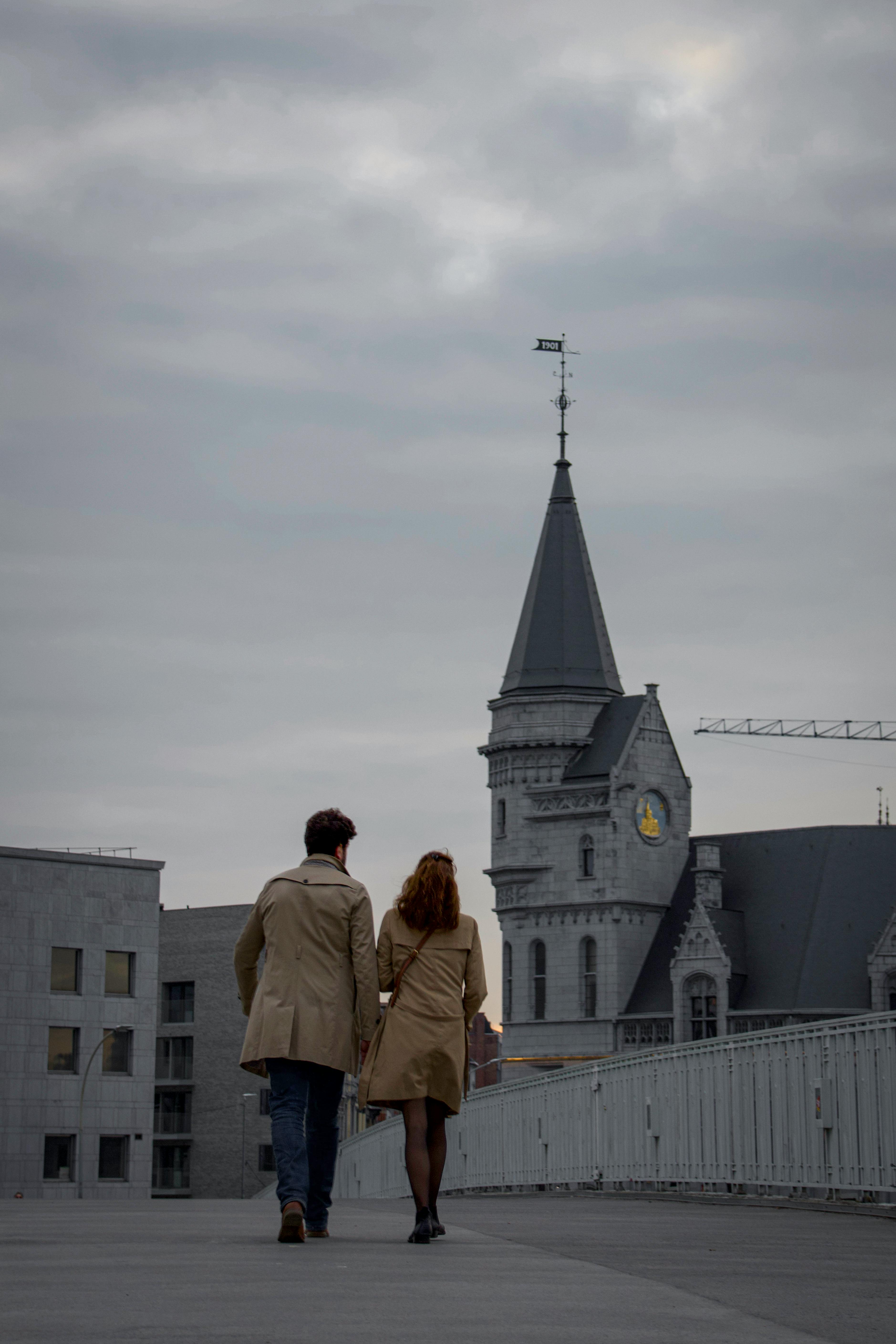 Couple on Bridge in Liege · Free Stock Photo