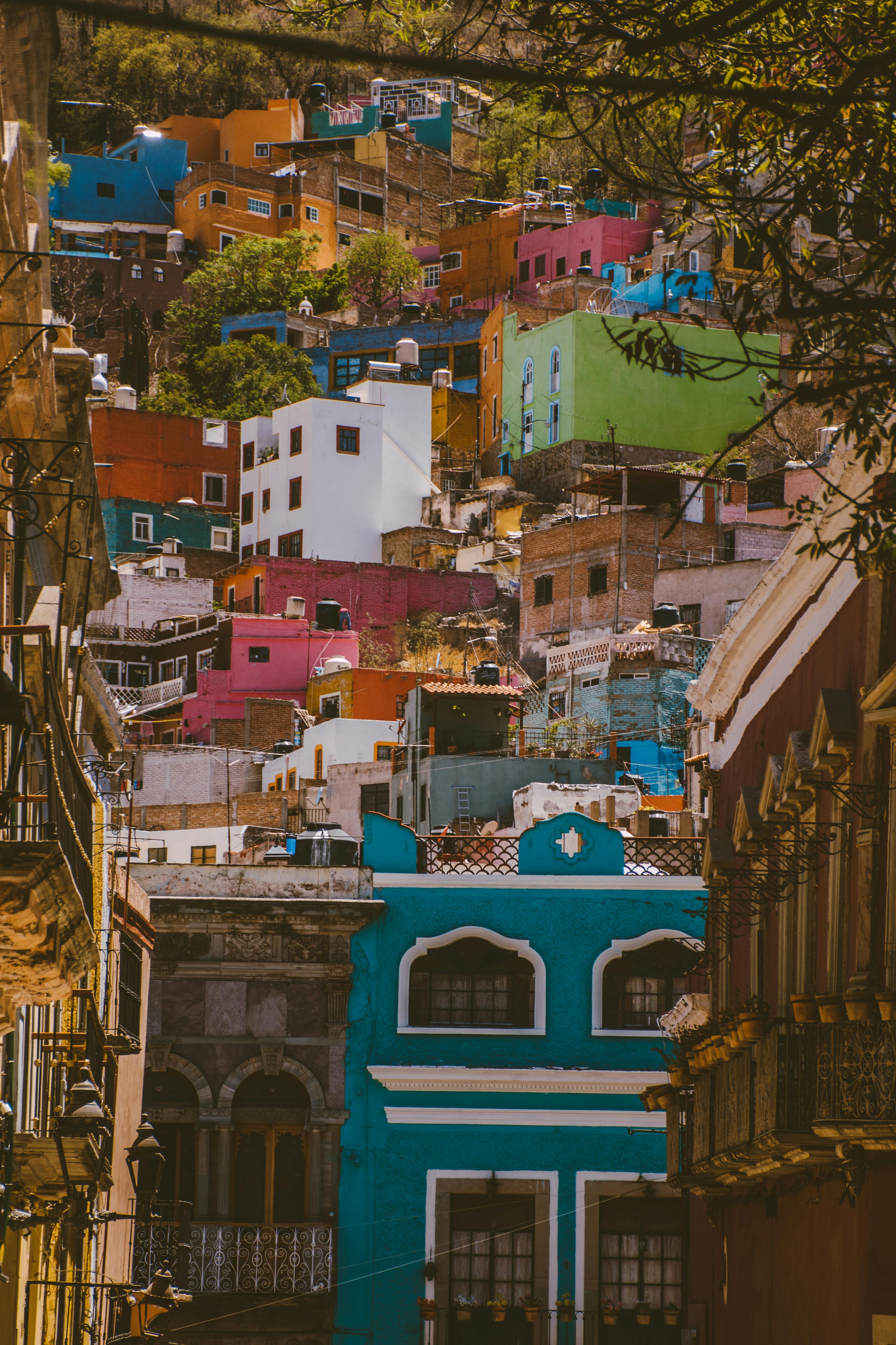 Multi Colored Houses in Guanajuato · Free Stock Photo