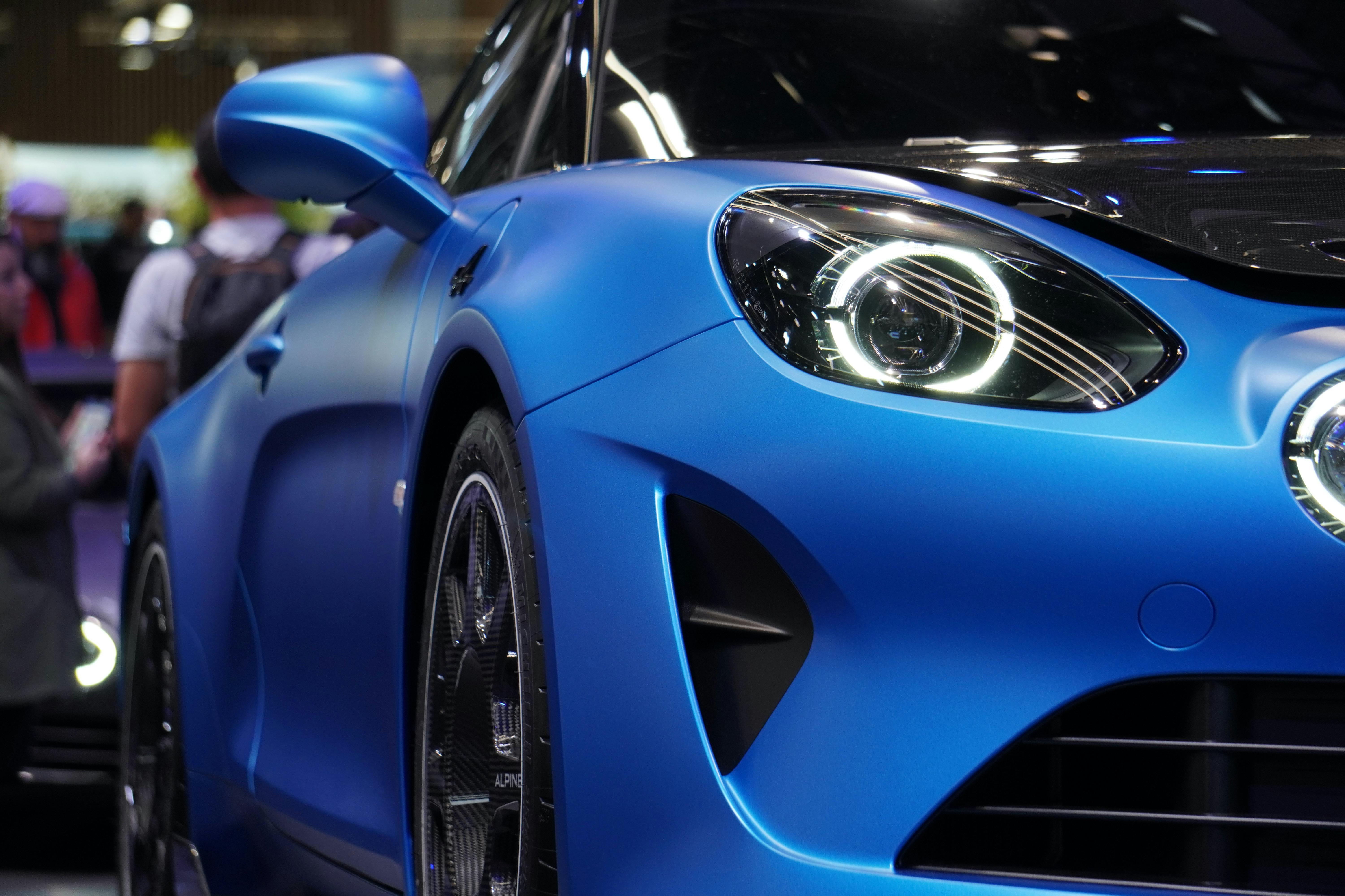 Close-up of a Blue Alpine A110 · Free Stock Photo