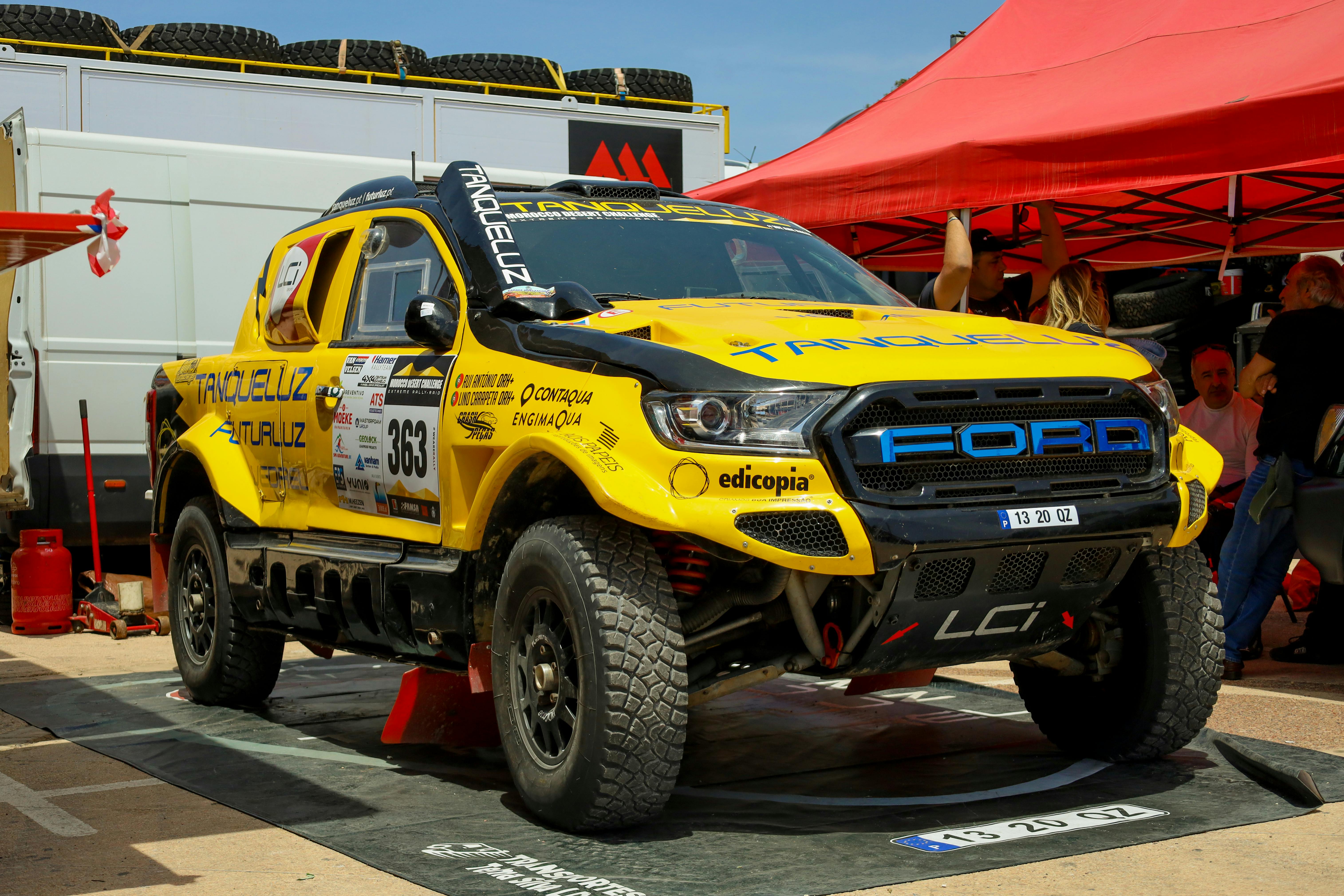 Yellow Racing 4x4 Car · Free Stock Photo
