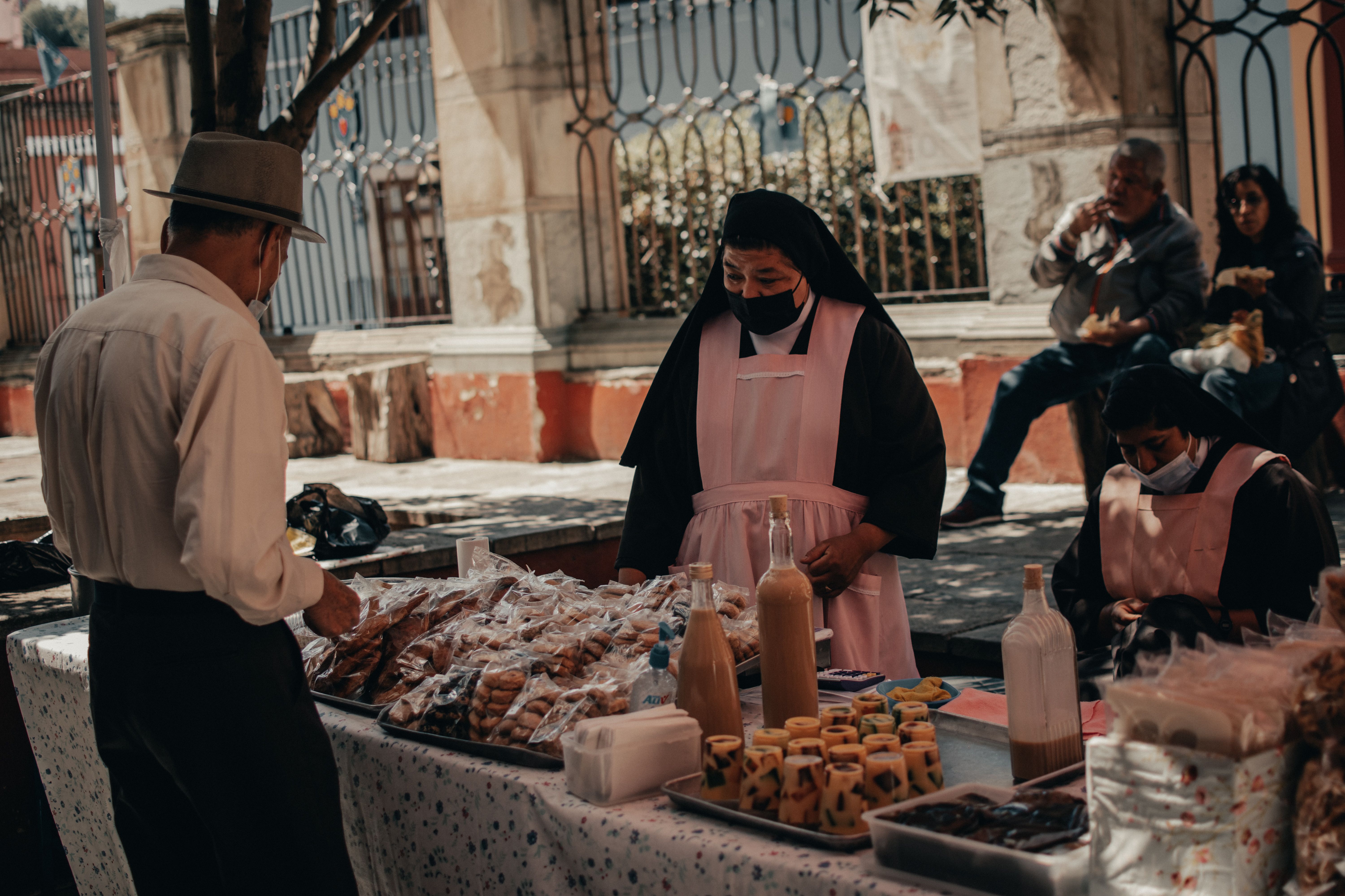 Photo of a Nun Selling Traditional Food on a Street Market · Free Stock ...