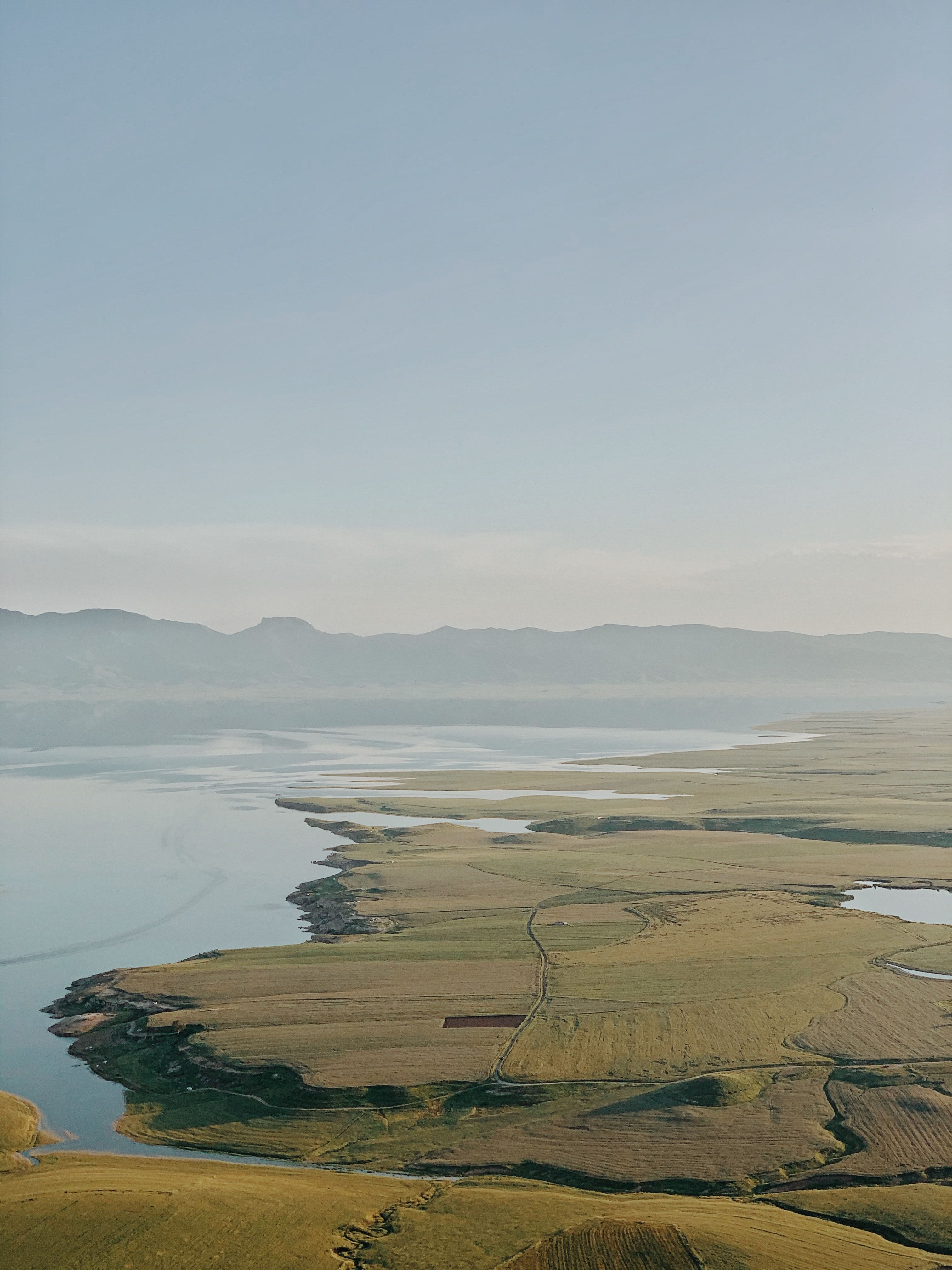 Lake and Fields · Free Stock Photo