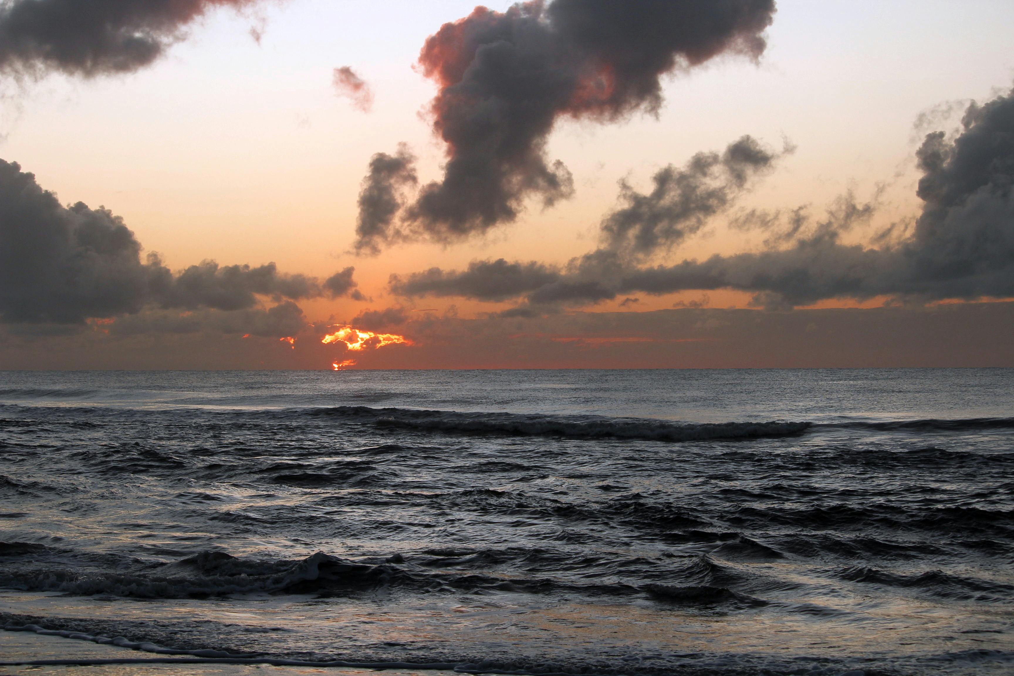 Sunset Over Sea Shore · Free Stock Photo