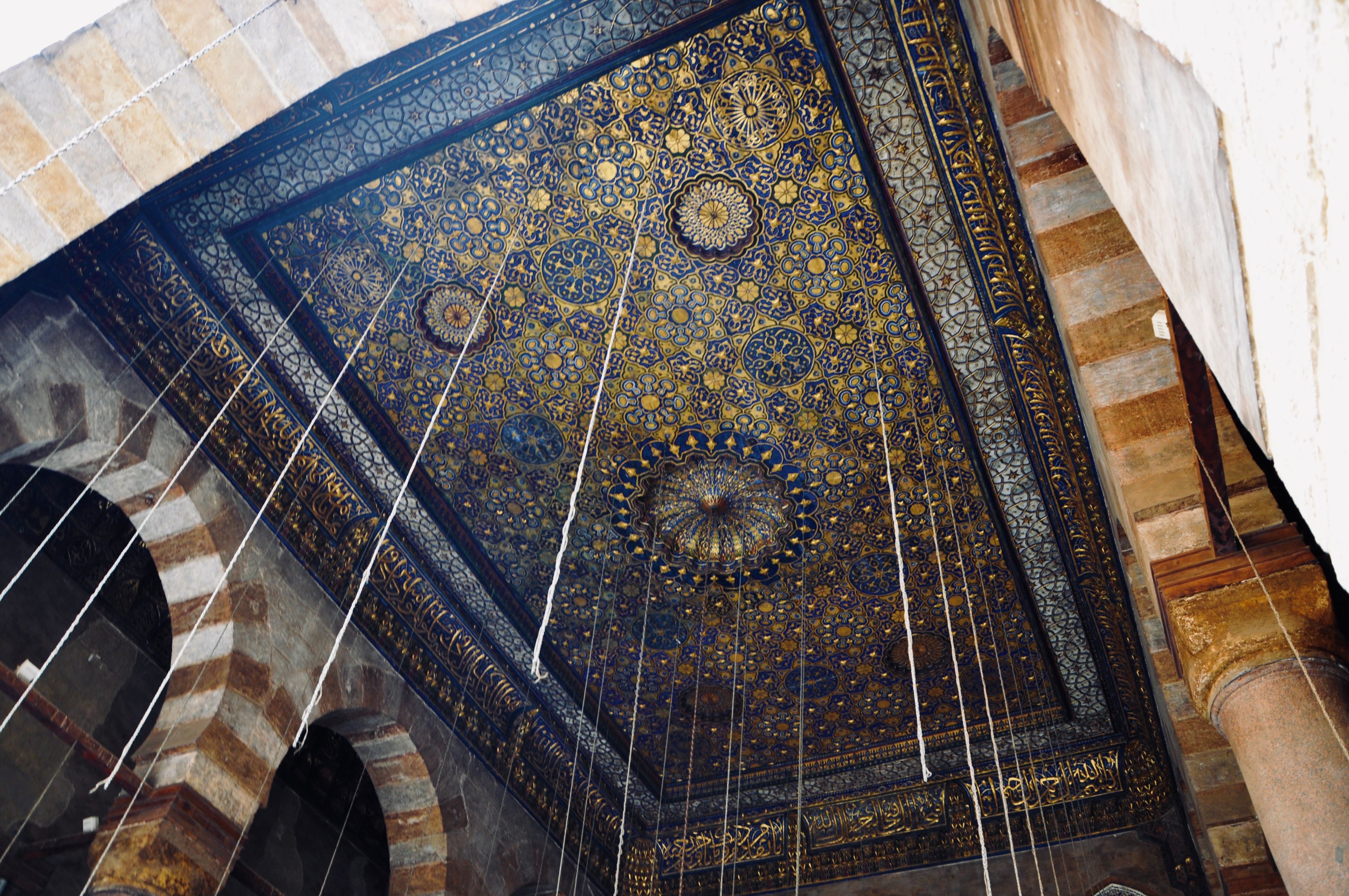Ornamented Ceiling in Mosque · Free Stock Photo