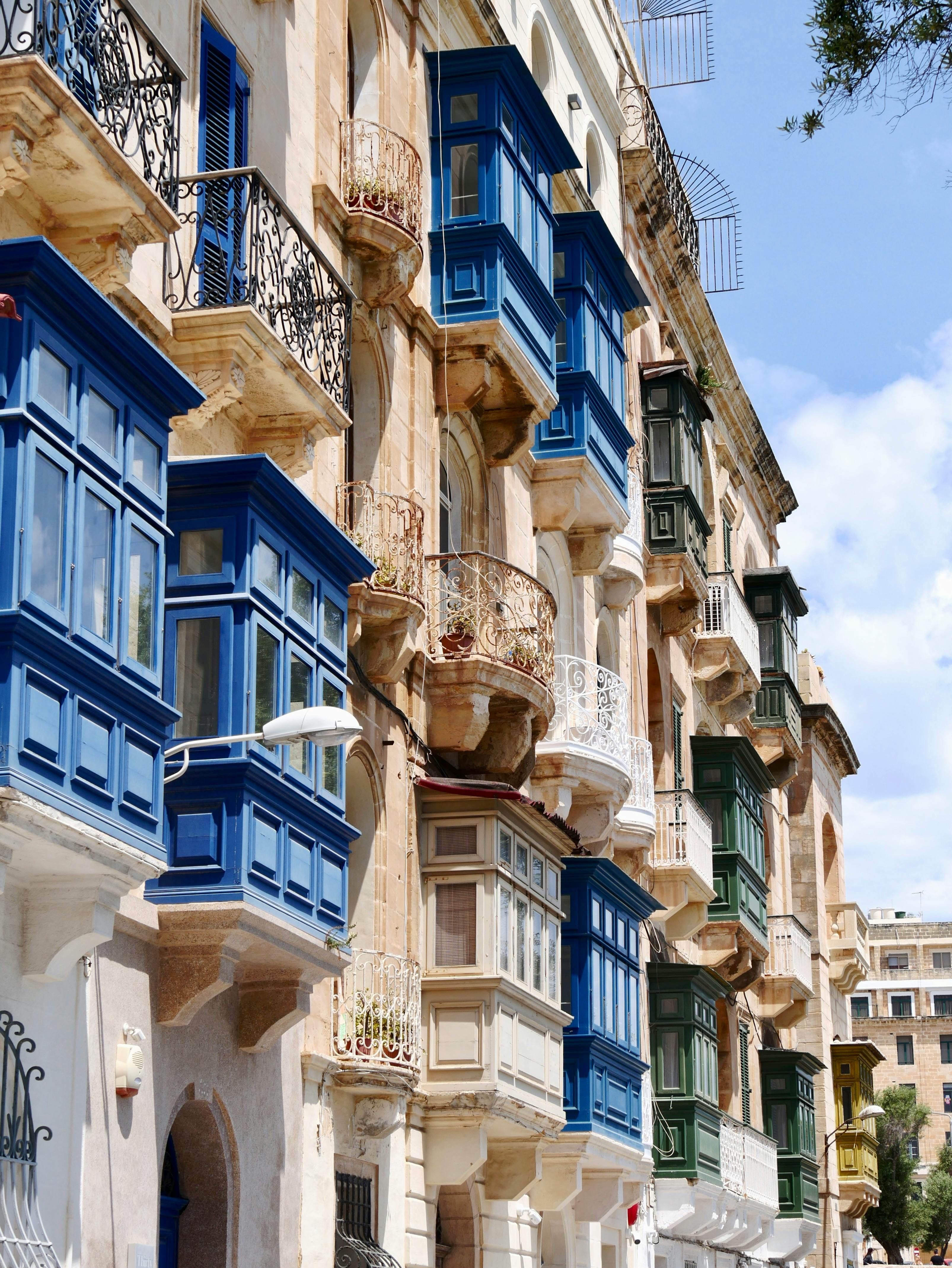 Multi Colored Balconies in Valletta on Malta · Free Stock Photo