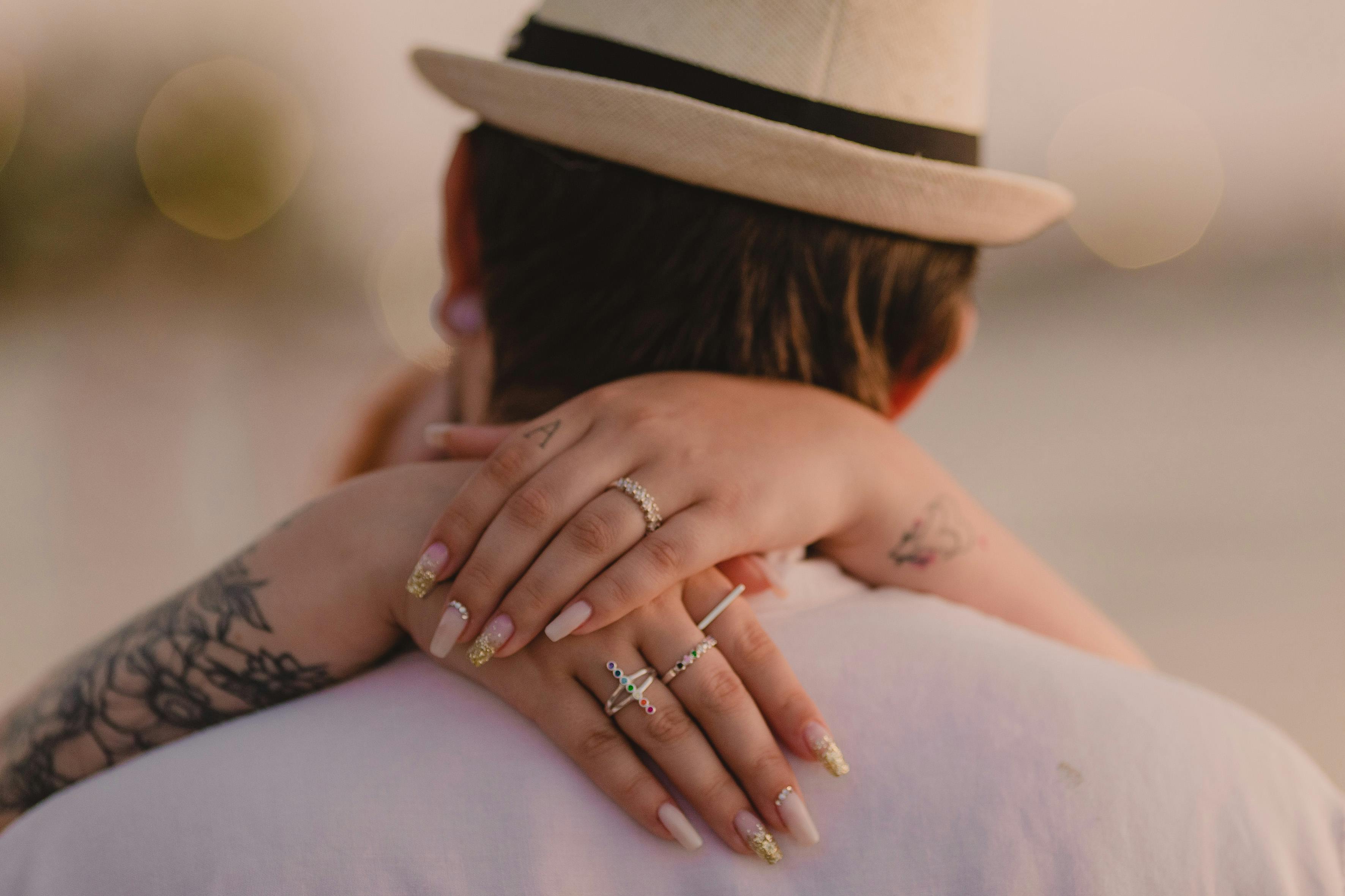 Woman Hands Hugging Man · Free Stock Photo