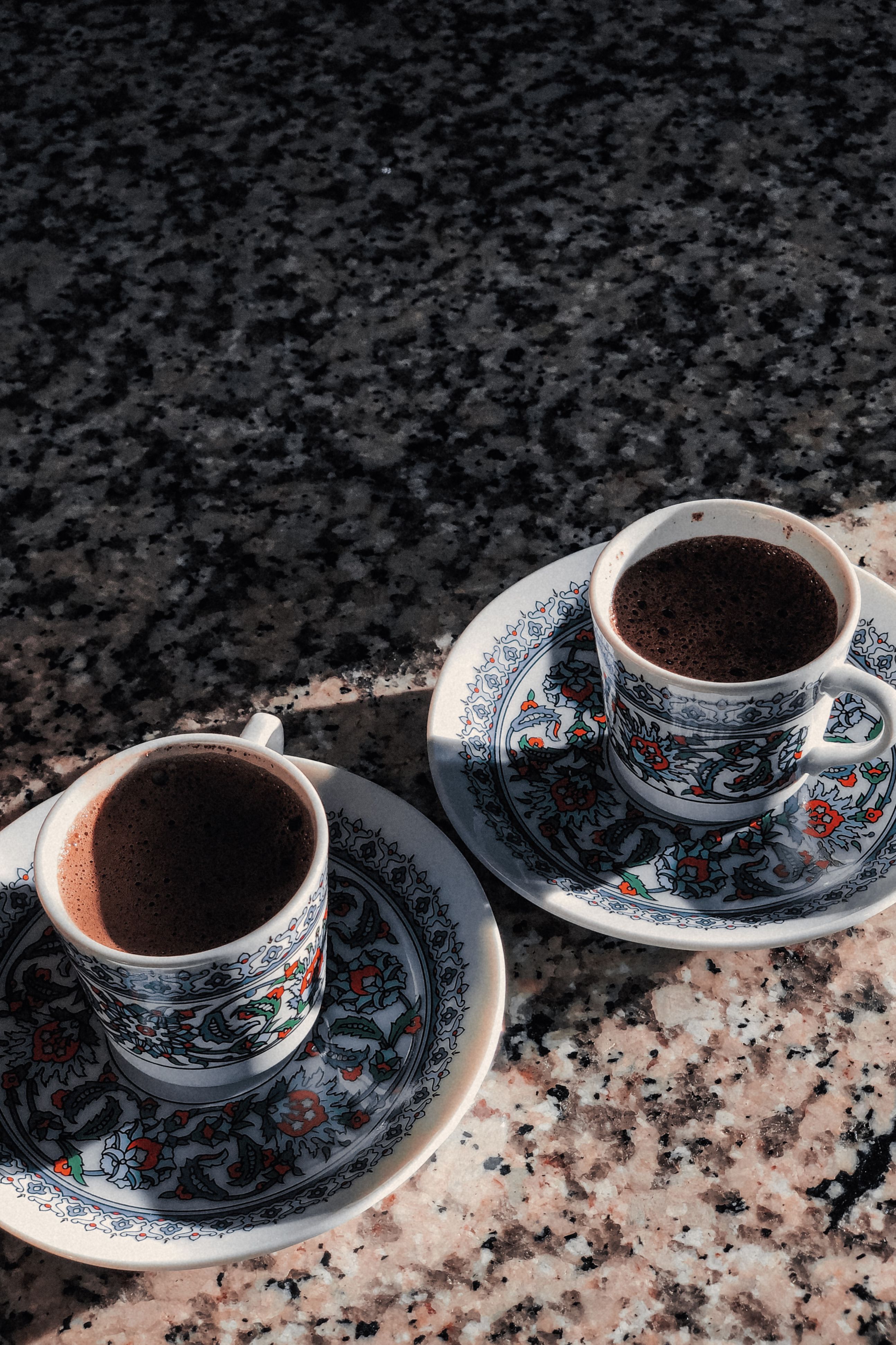 Decorated Cups with Coffee · Free Stock Photo