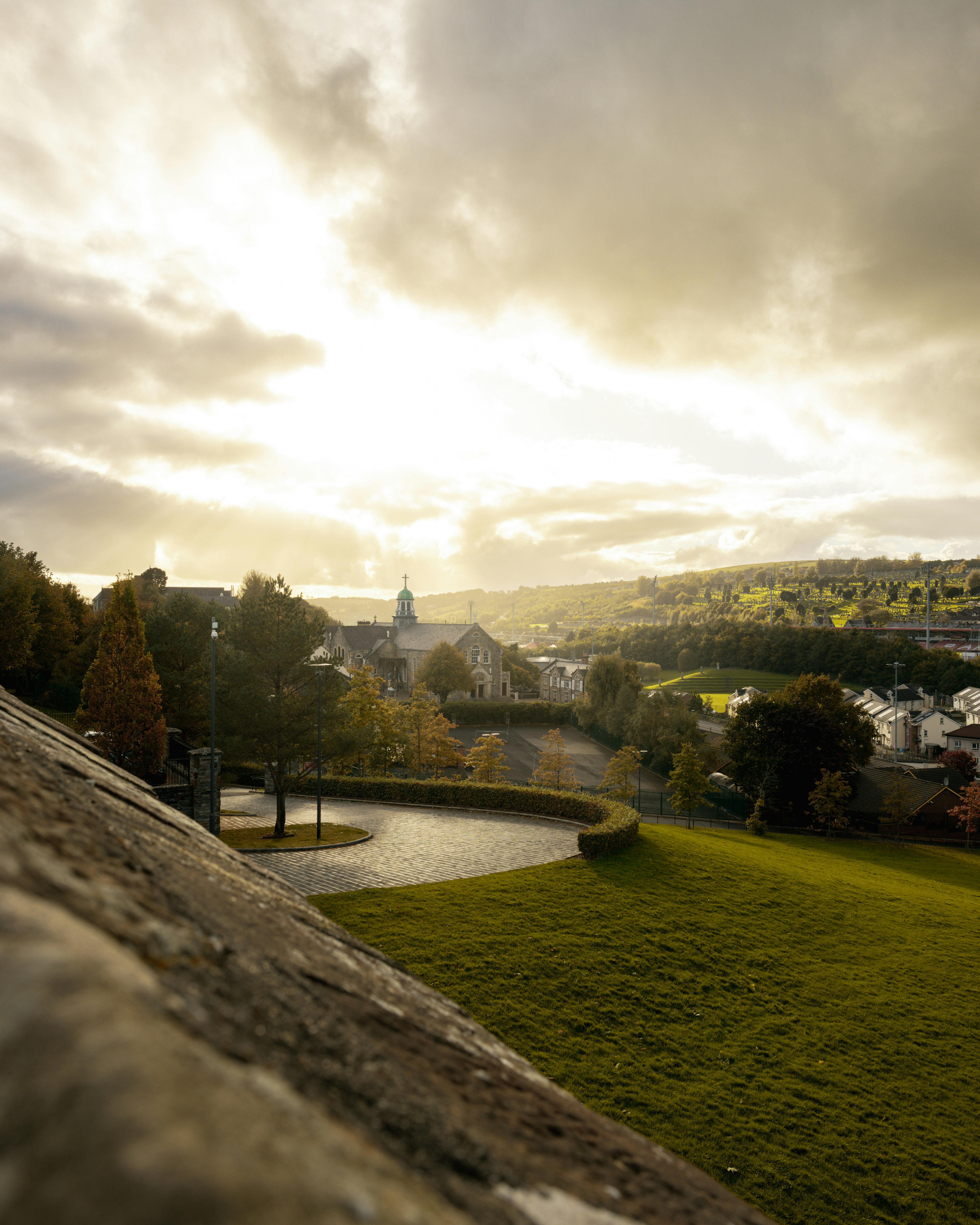 Clouds over Park in Town at Sunset · Free Stock Photo