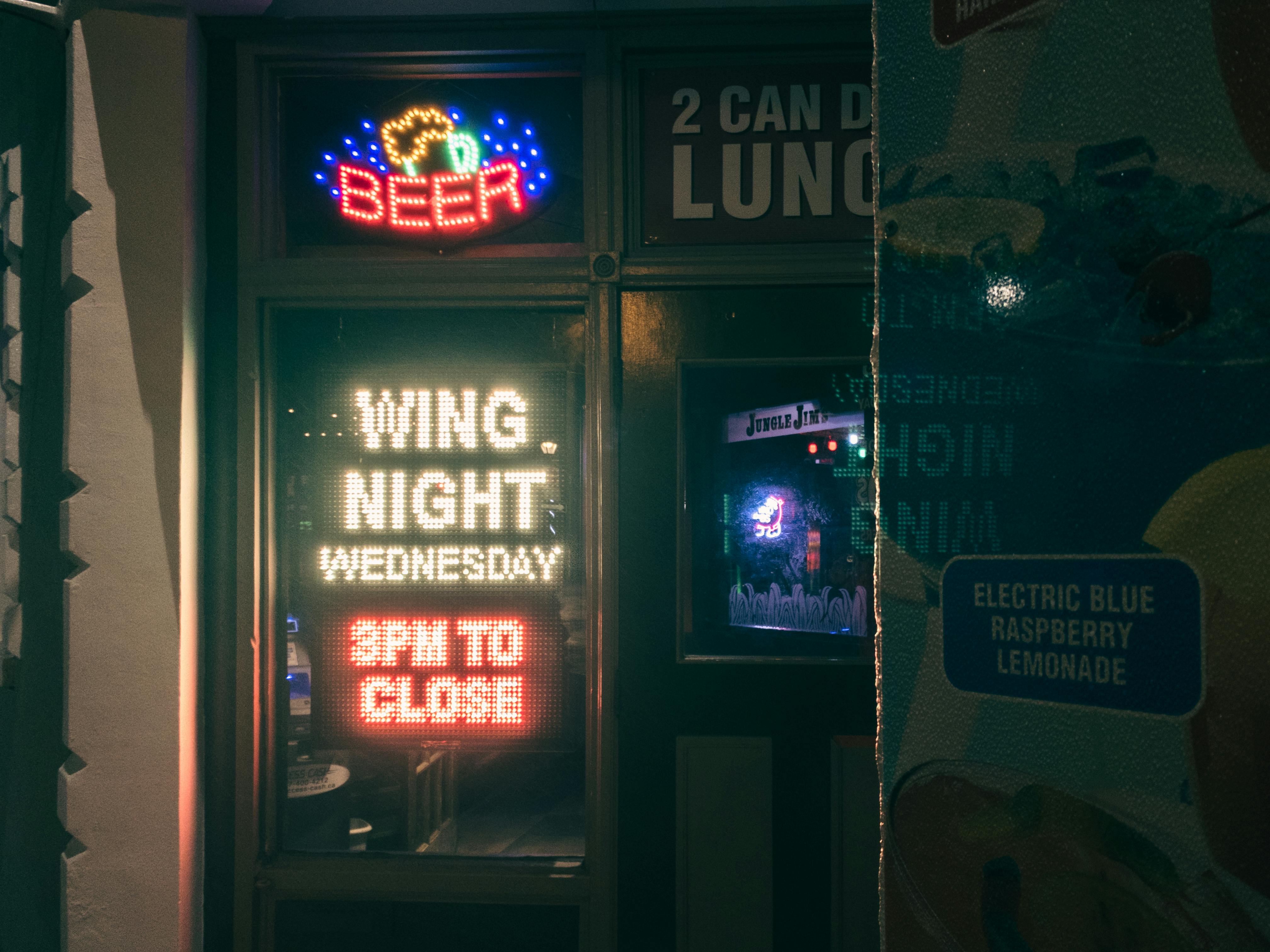 Bar Grill Neon Sign · Free Stock Photo
