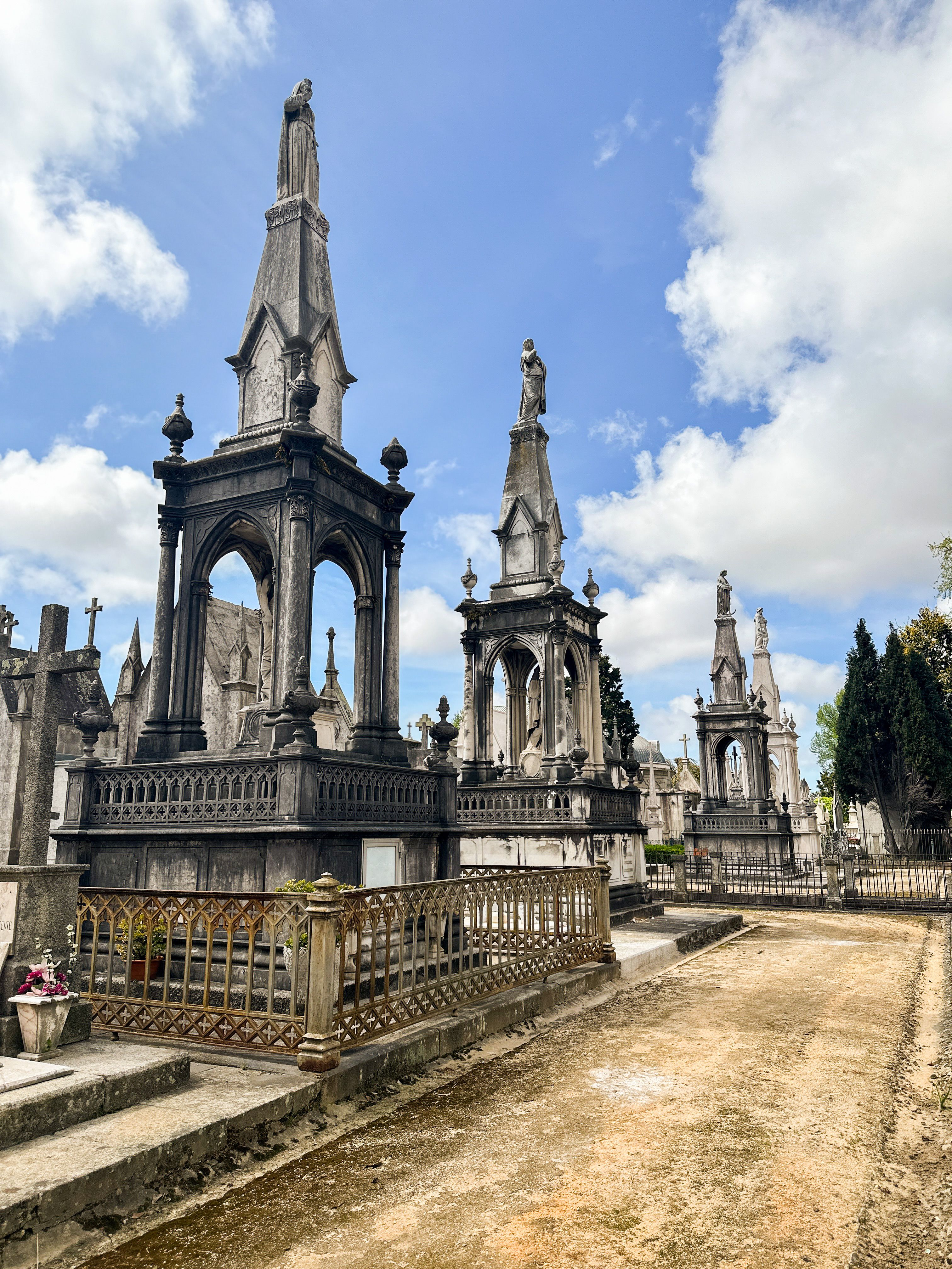 Old Gothic Stone Monuments on Cemetery · Free Stock Photo