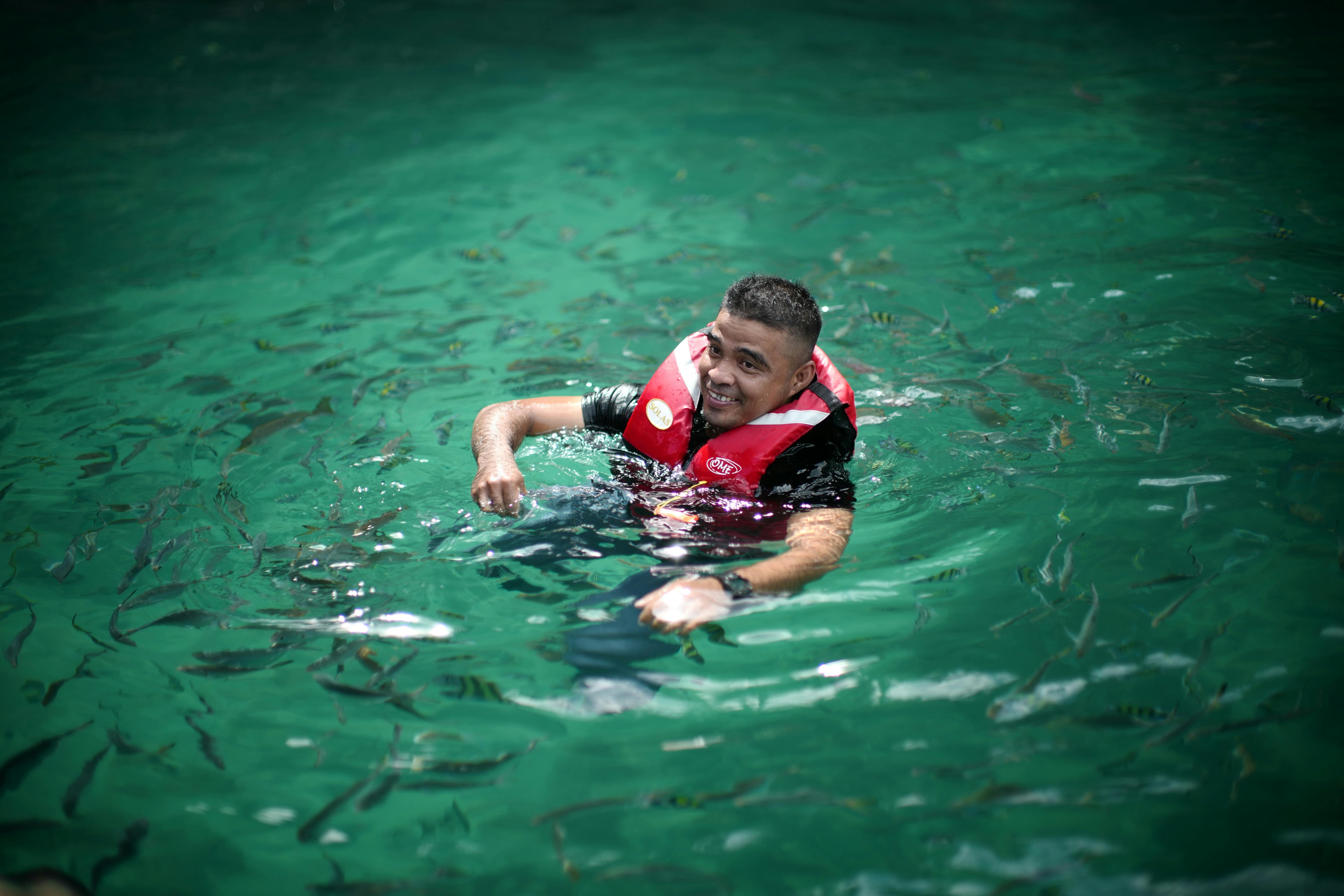 A Man in Water · Free Stock Photo