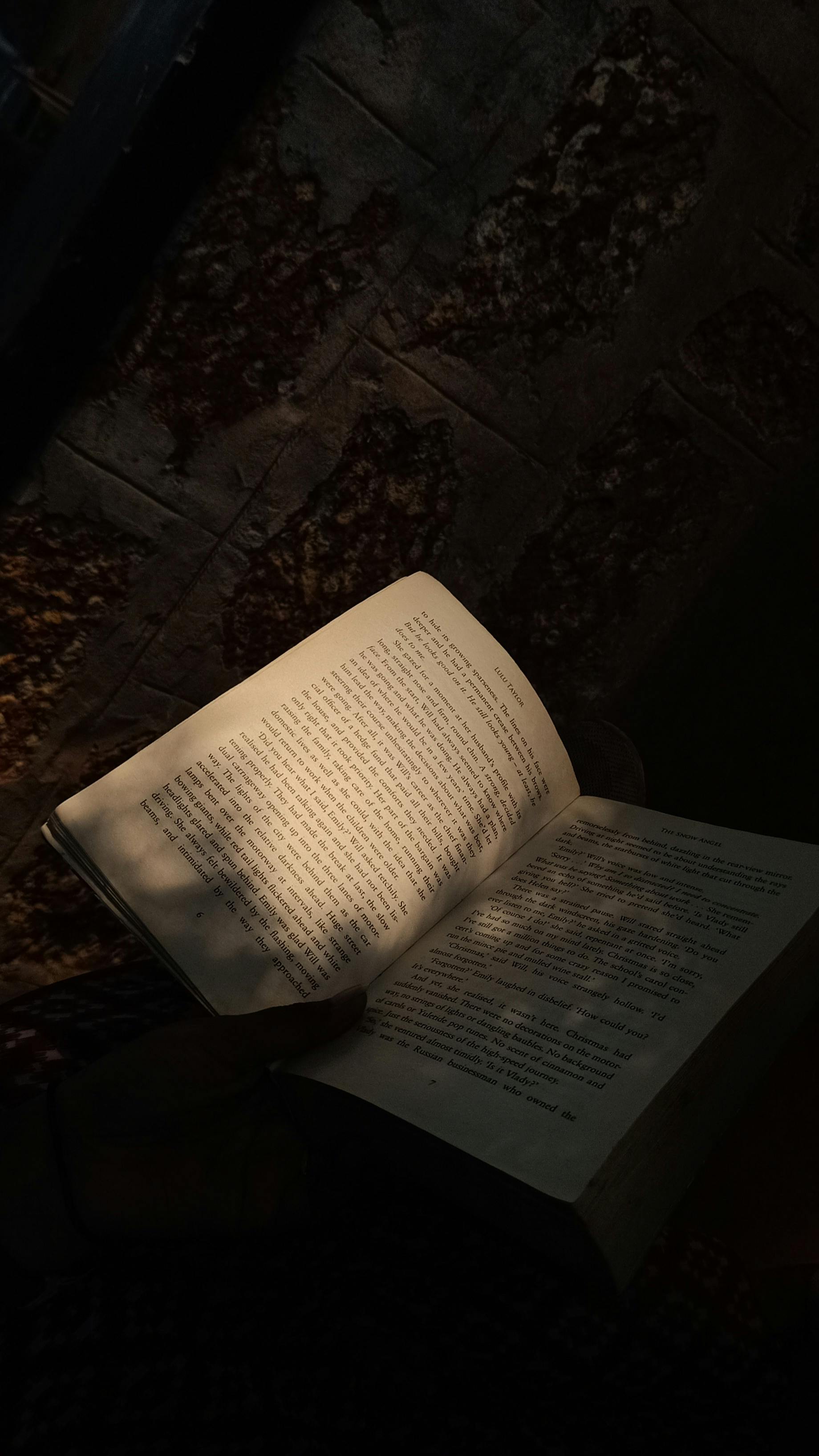 Reading a Book in a Dark Room · Free Stock Photo