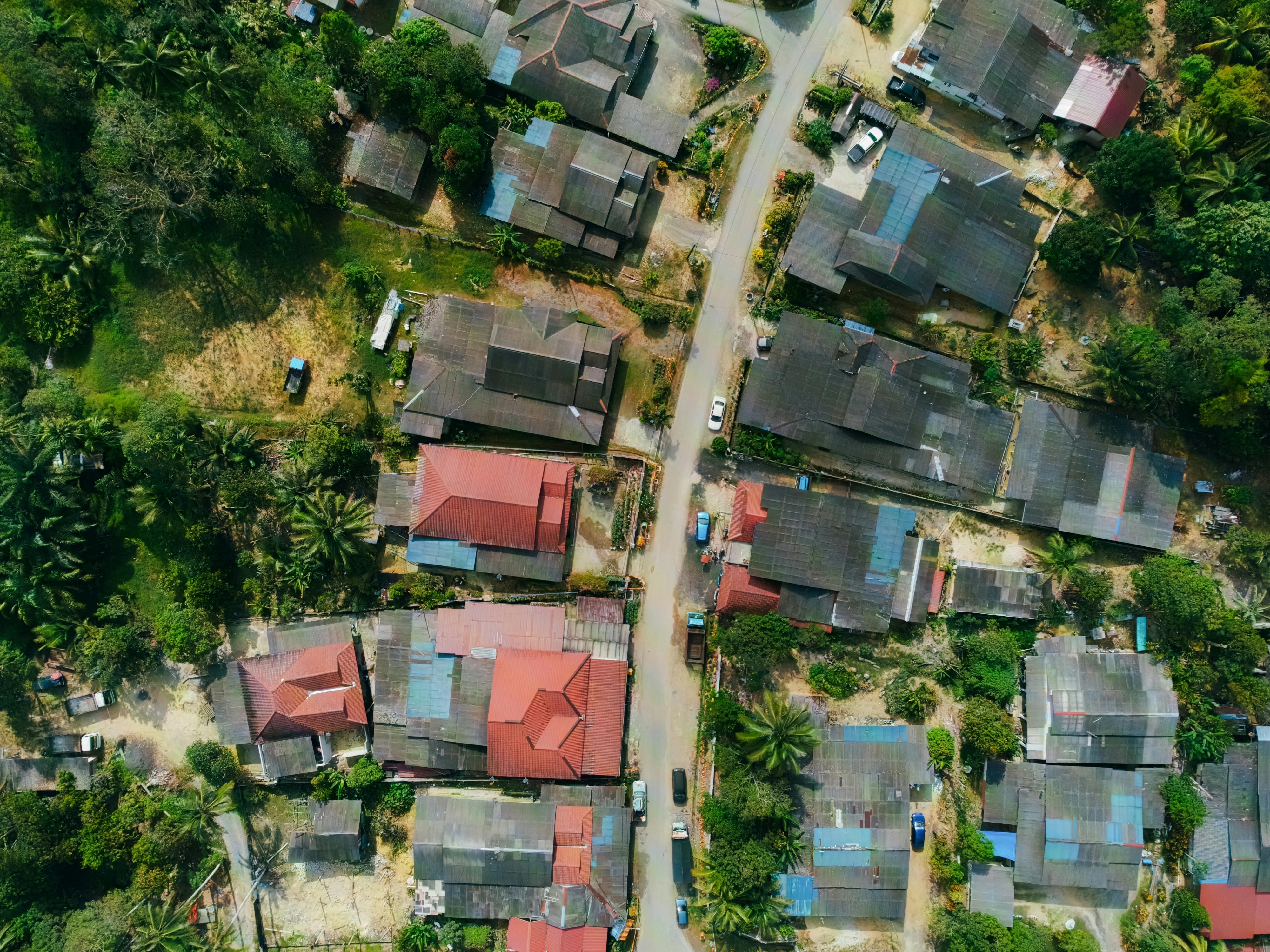 Birds Eye View of Village · Free Stock Photo