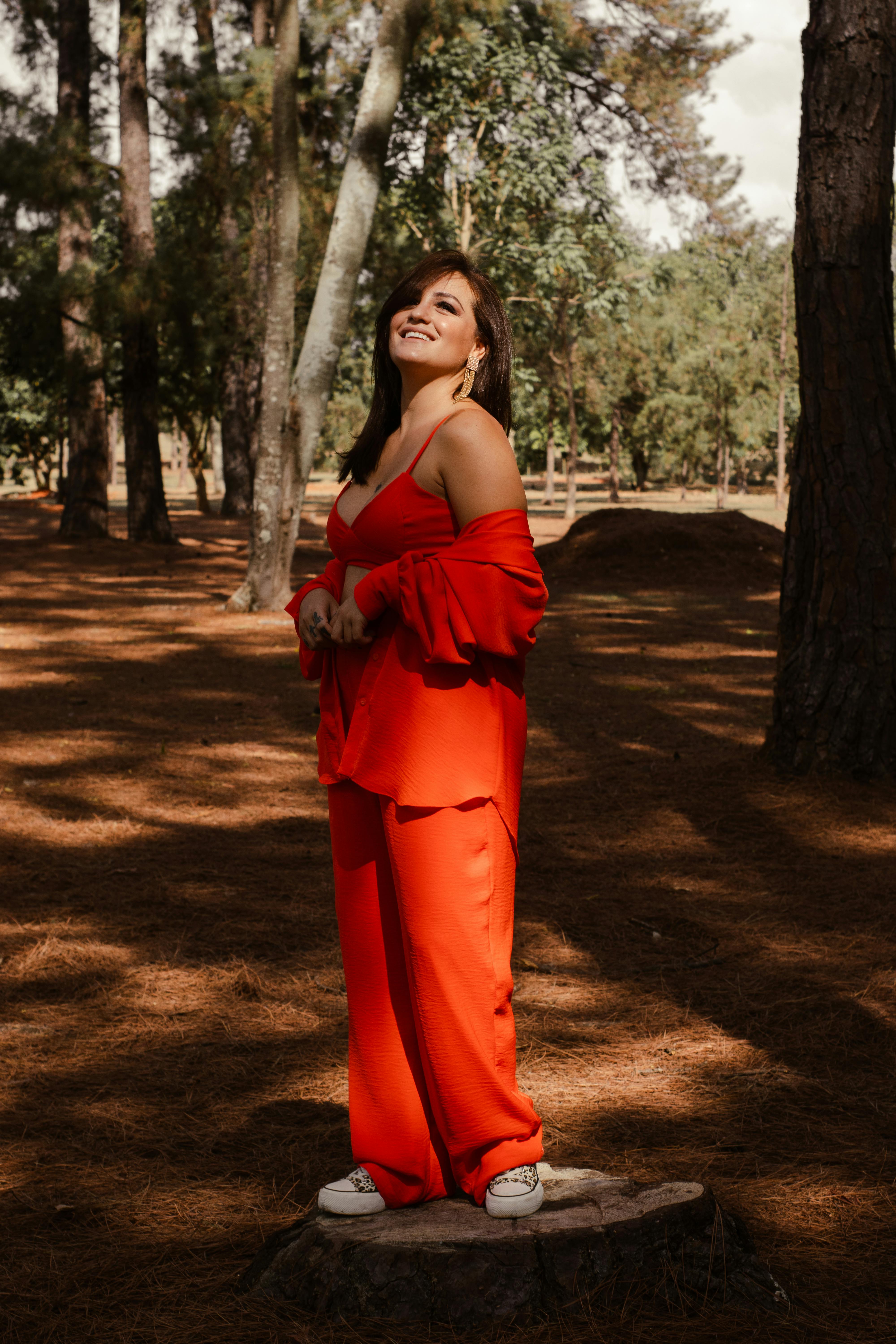 Woman in Red Outfit · Free Stock Photo
