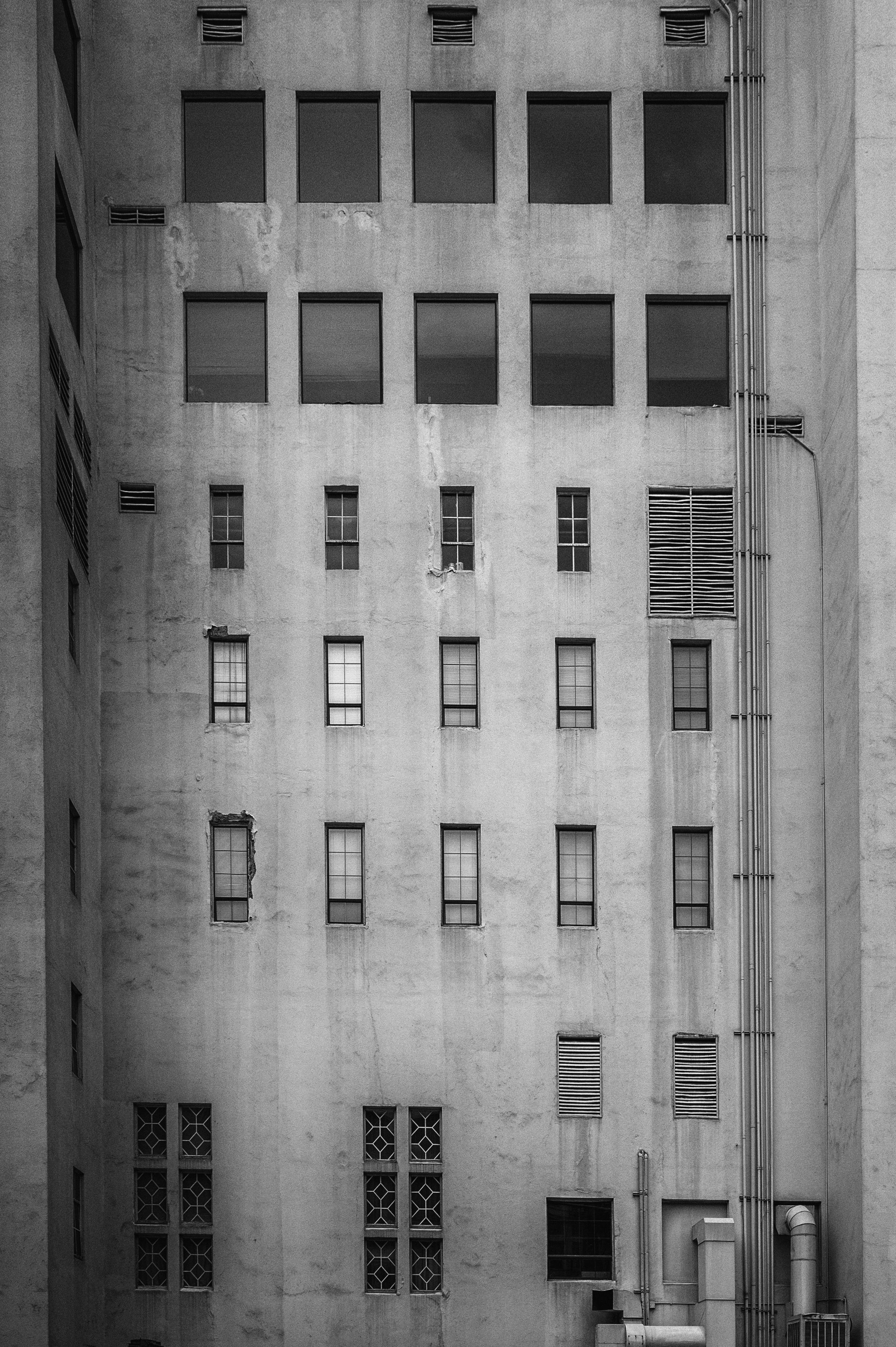 Grey Facade of a Postindustrial Building · Free Stock Photo