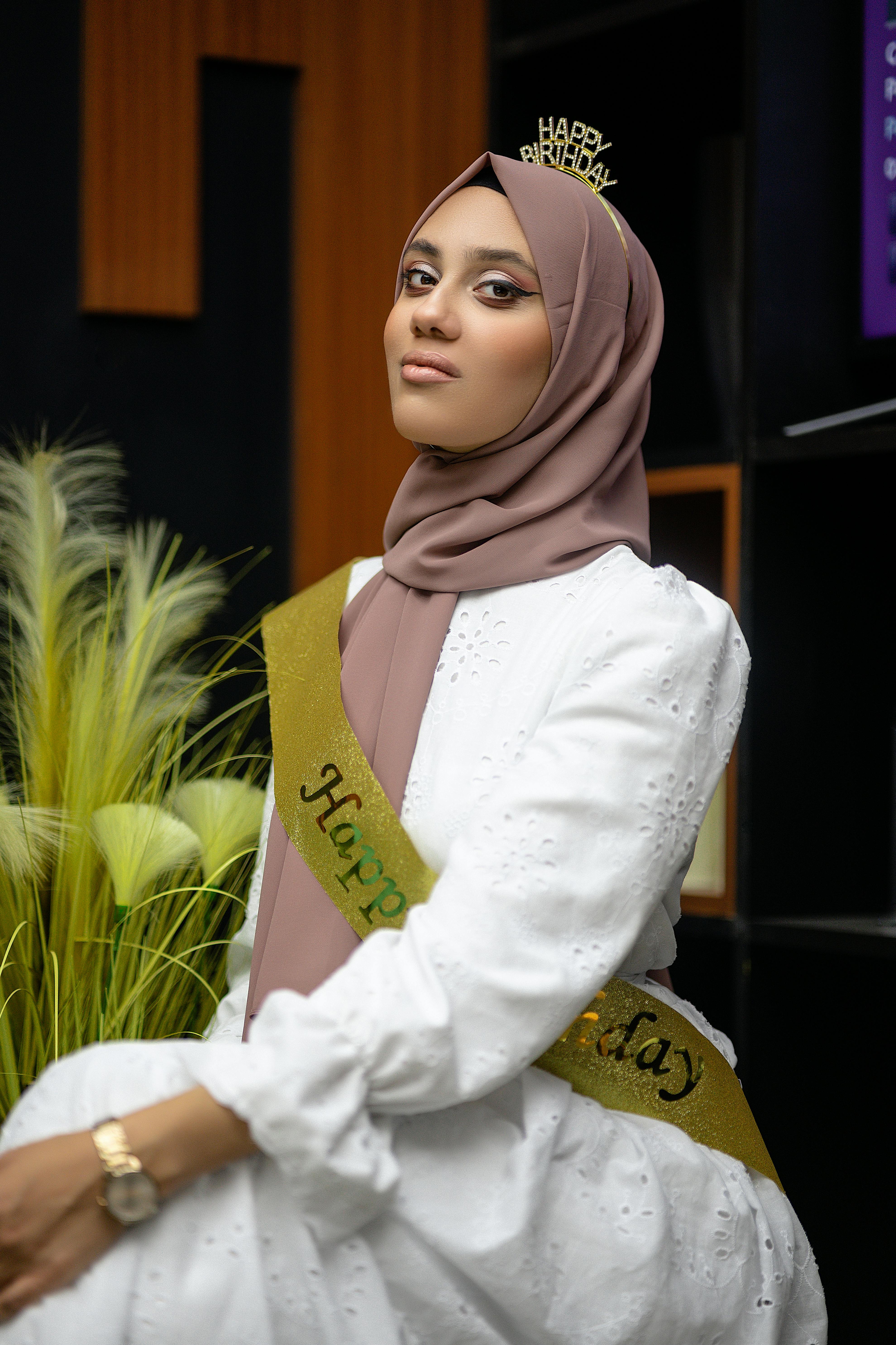 Woman in Birth Day Crown · Free Stock Photo