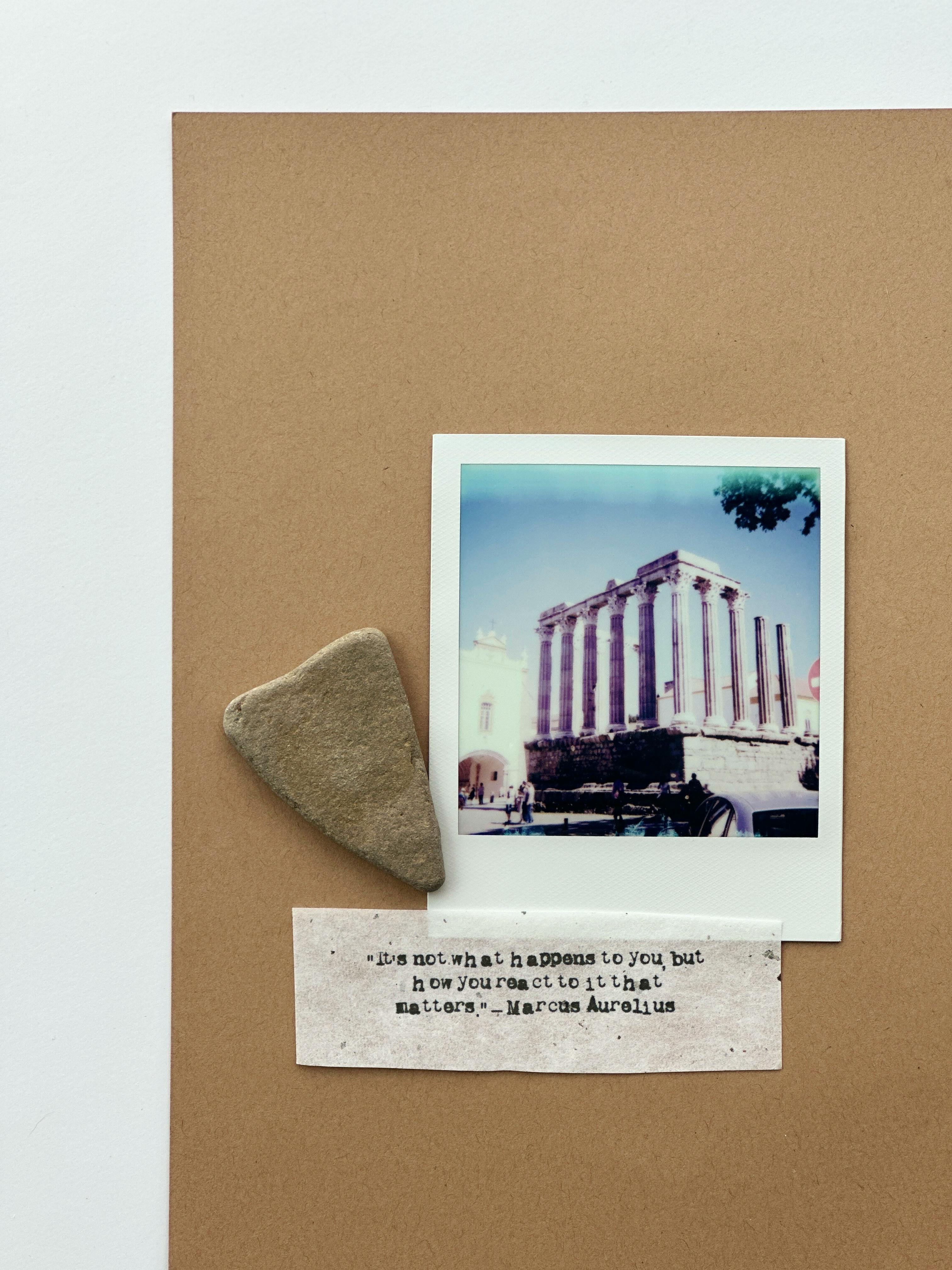 Stone, Paper and Picture on Cardboard · Free Stock Photo