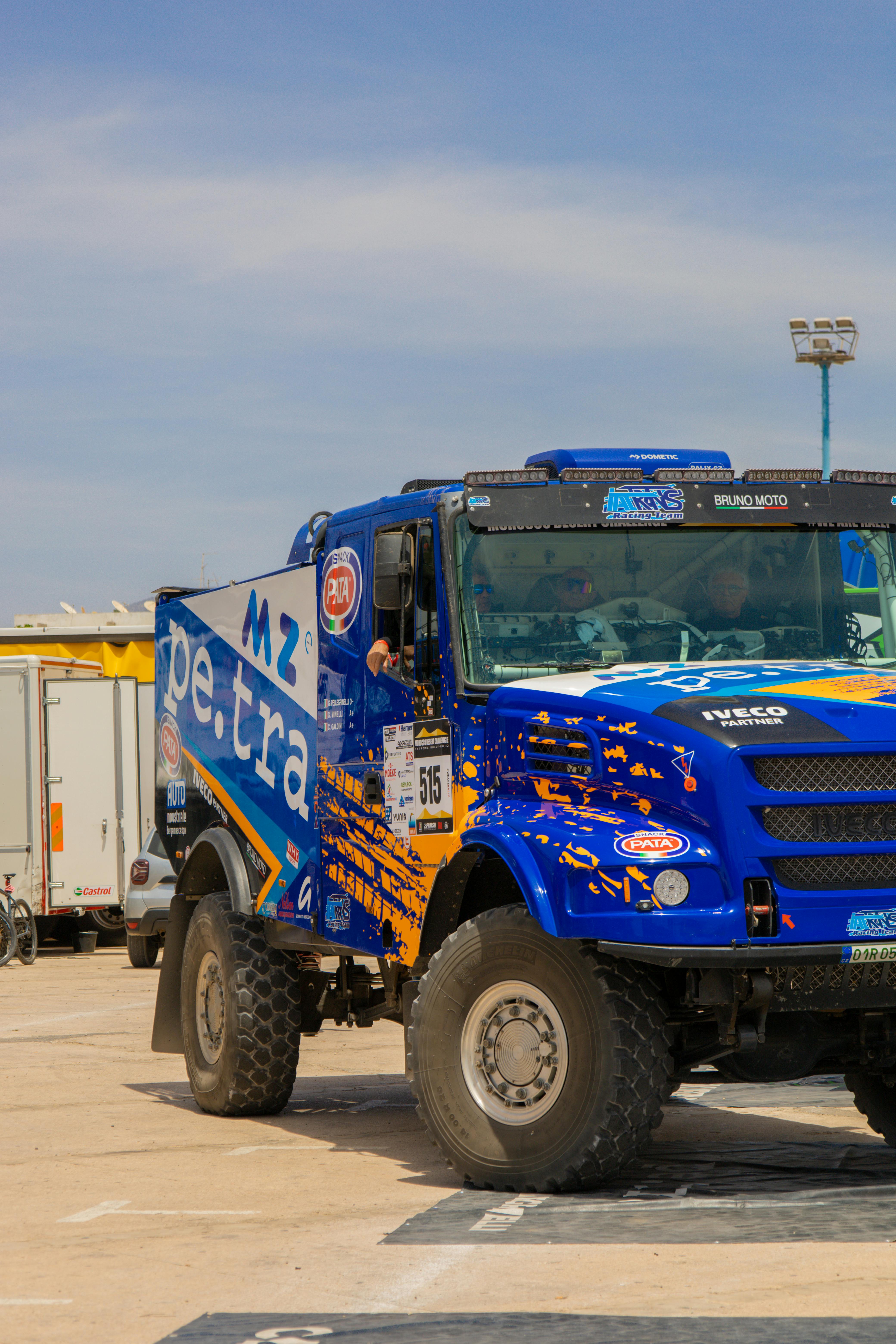 black Mercedes rally truck · Free Stock Photo