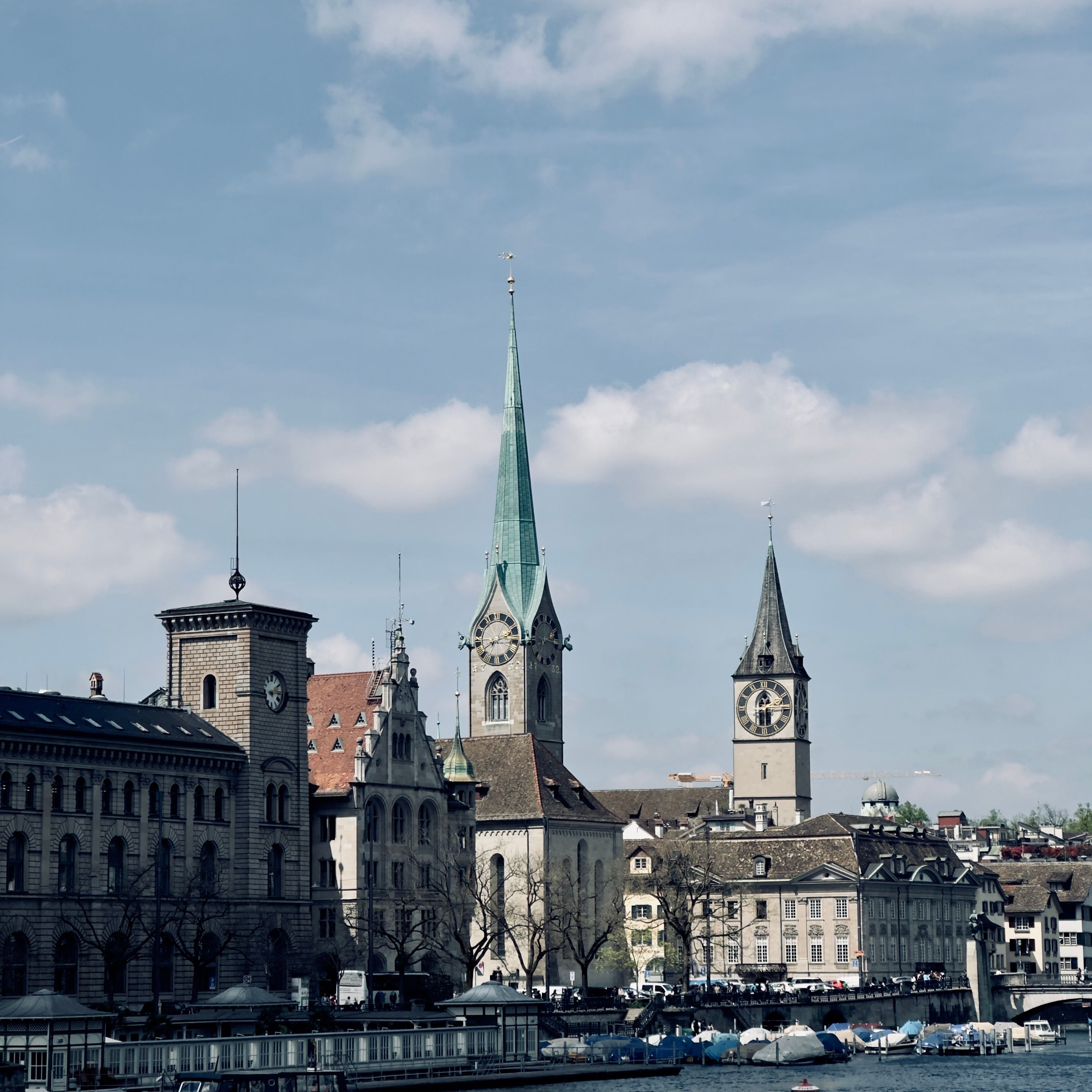 Towers of Churches in Zurich, Switzerland · Free Stock Photo