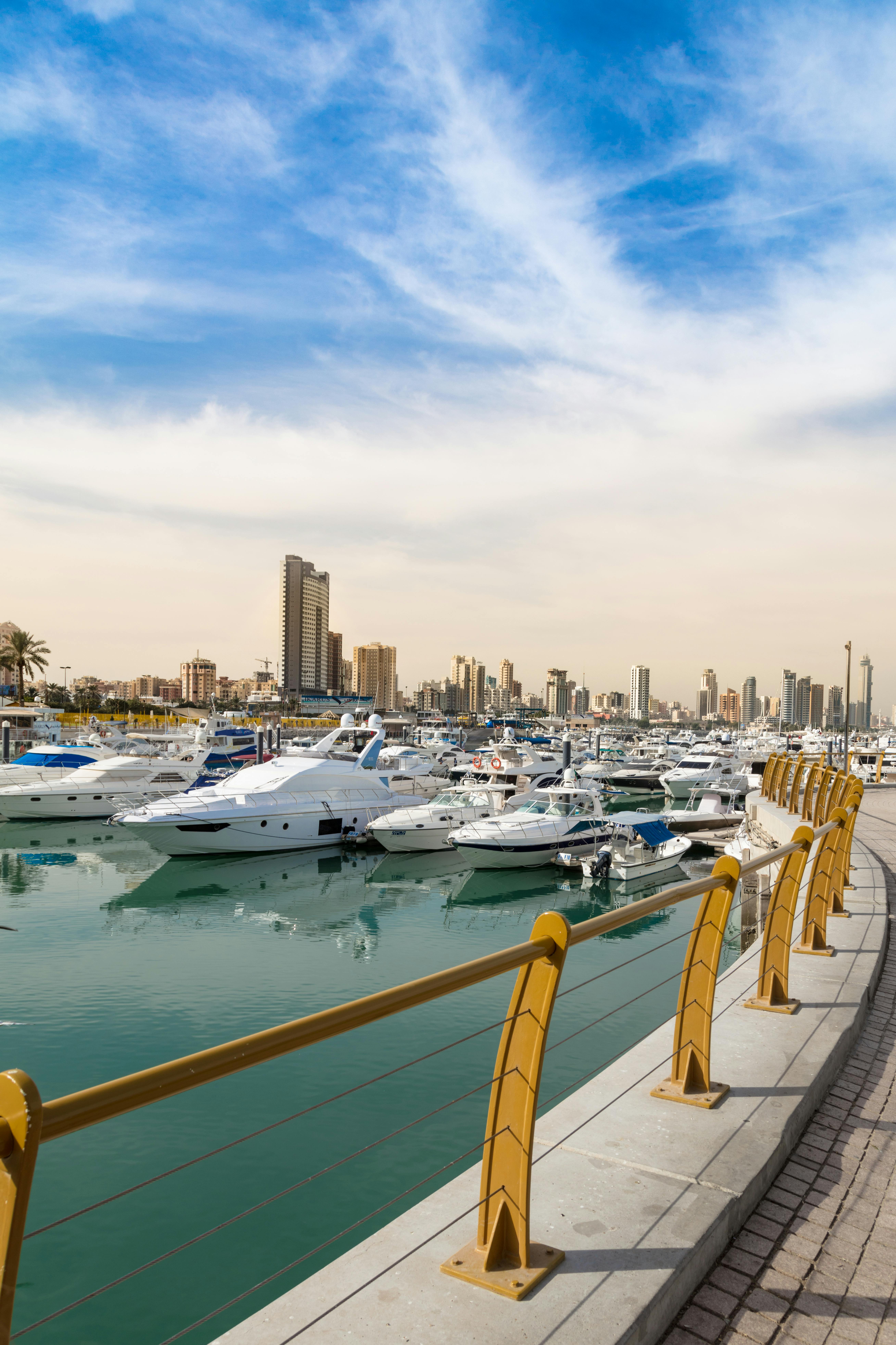 View of the Marina and Skyscrapers in Kuwait · Free Stock Photo