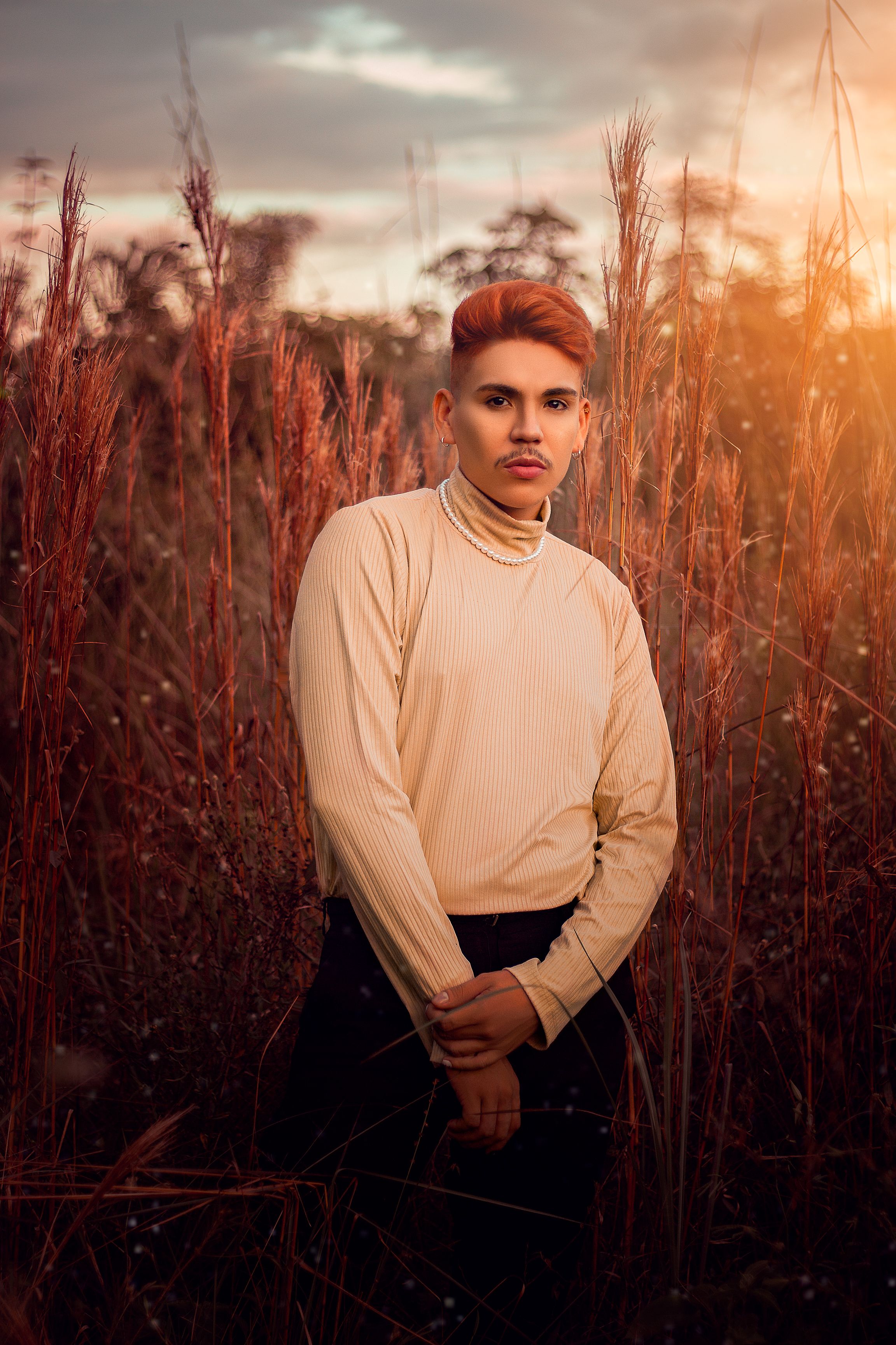 Man on Field at Sunset · Free Stock Photo