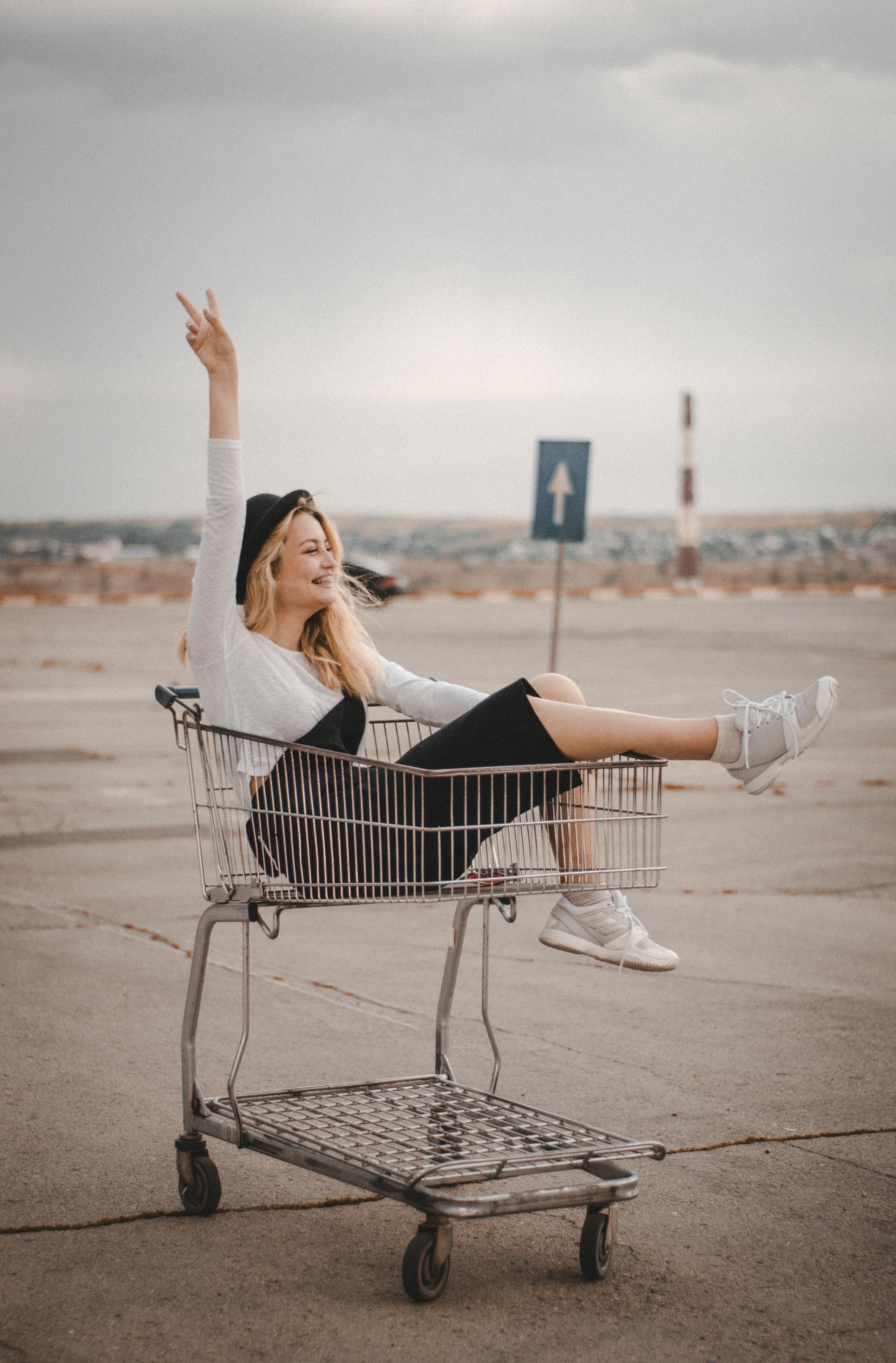 Woman In A Cart · Free Stock Photo