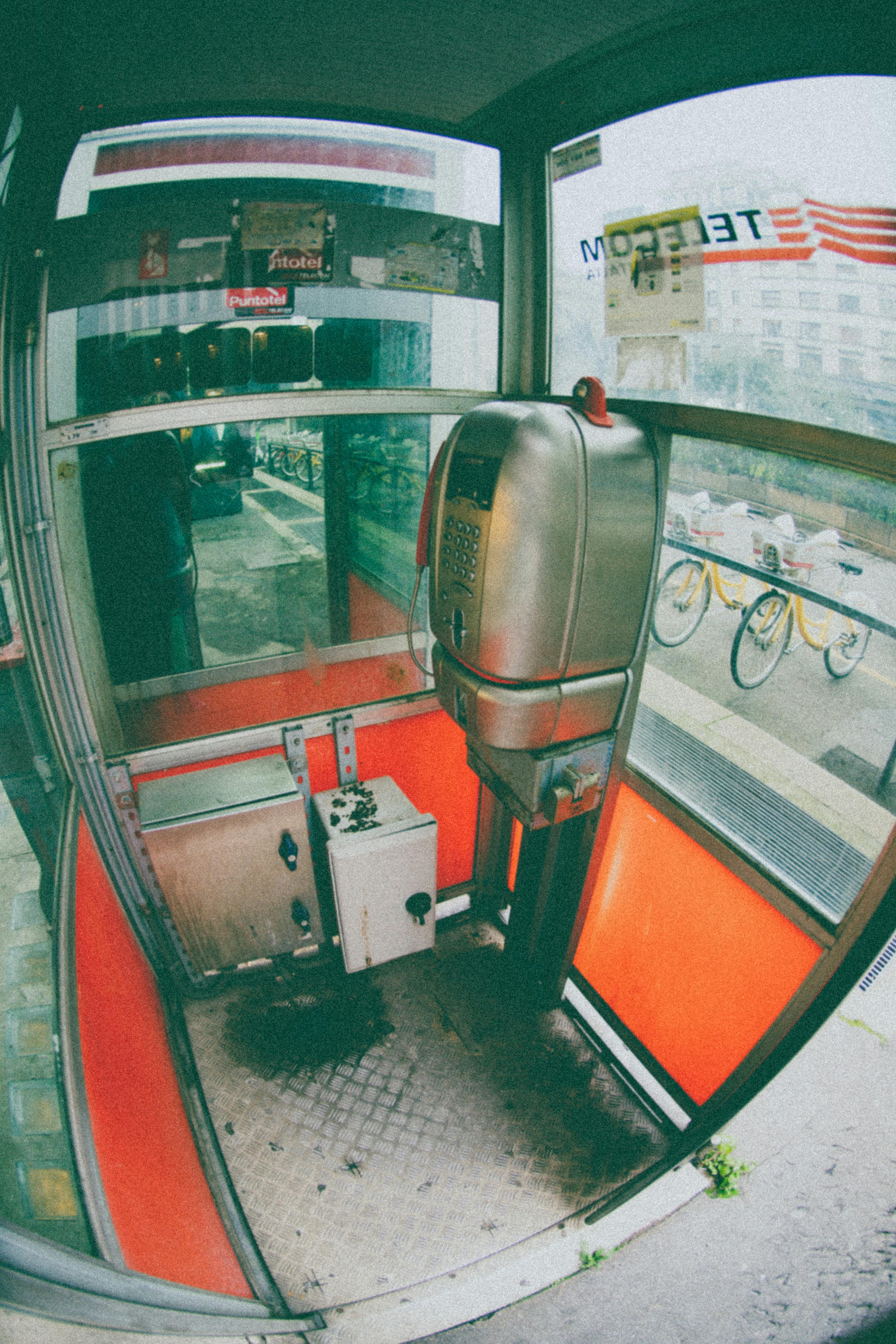 Inside of a Telephone Booth · Free Stock Photo