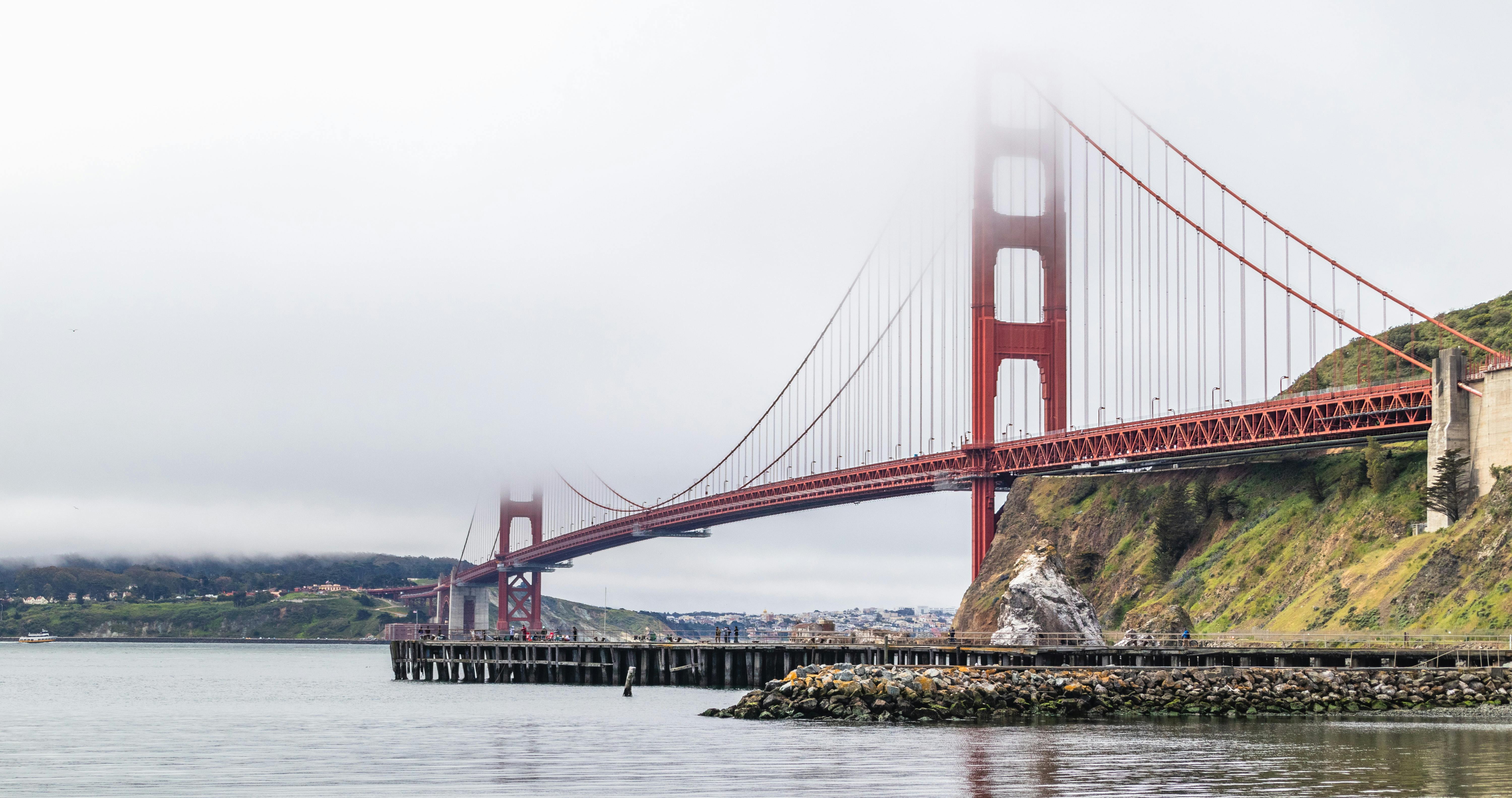 Golden Gate Bridge over Bay · Free Stock Photo