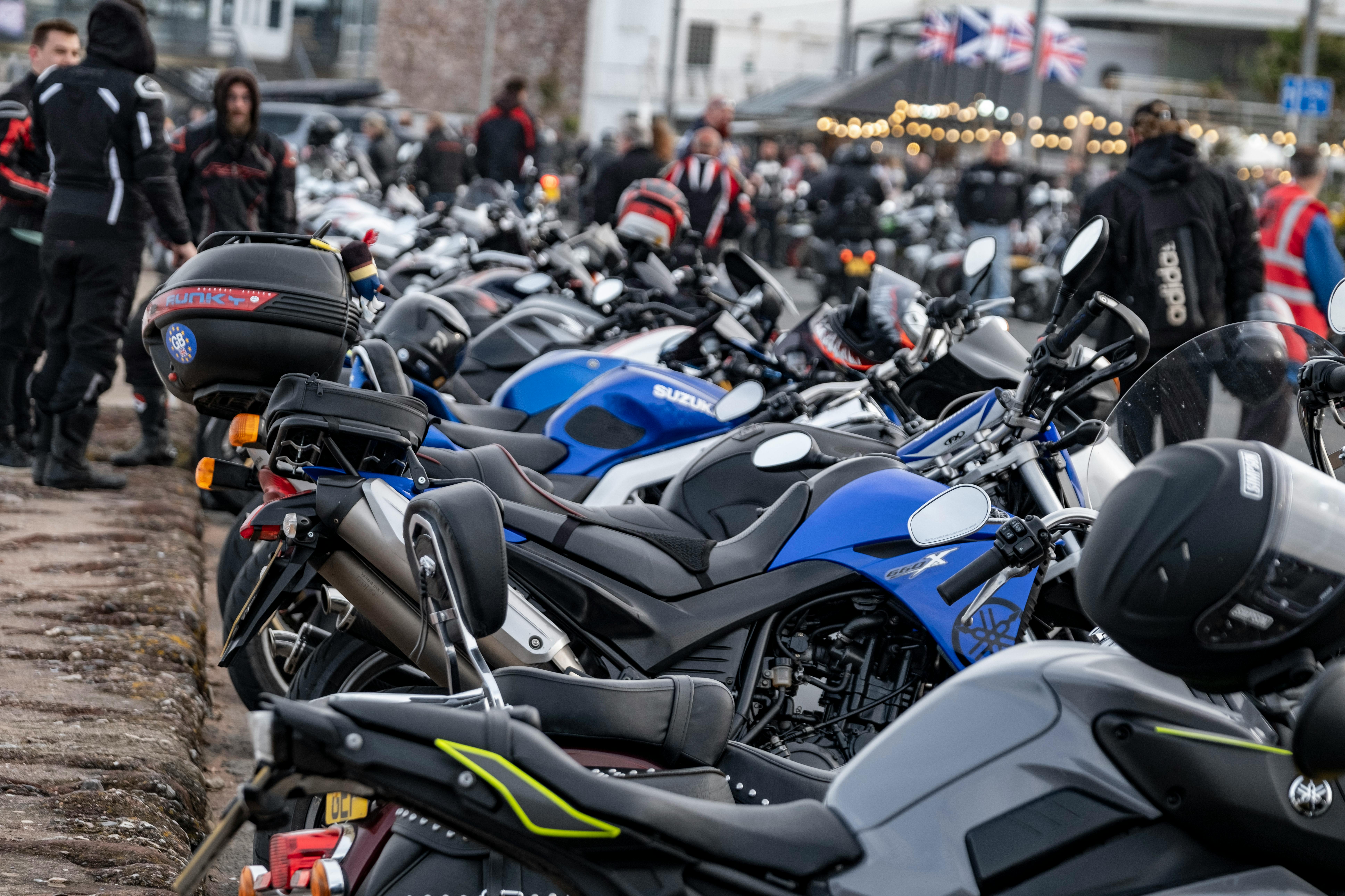 Motorbikes Parked at Event · Free Stock Photo