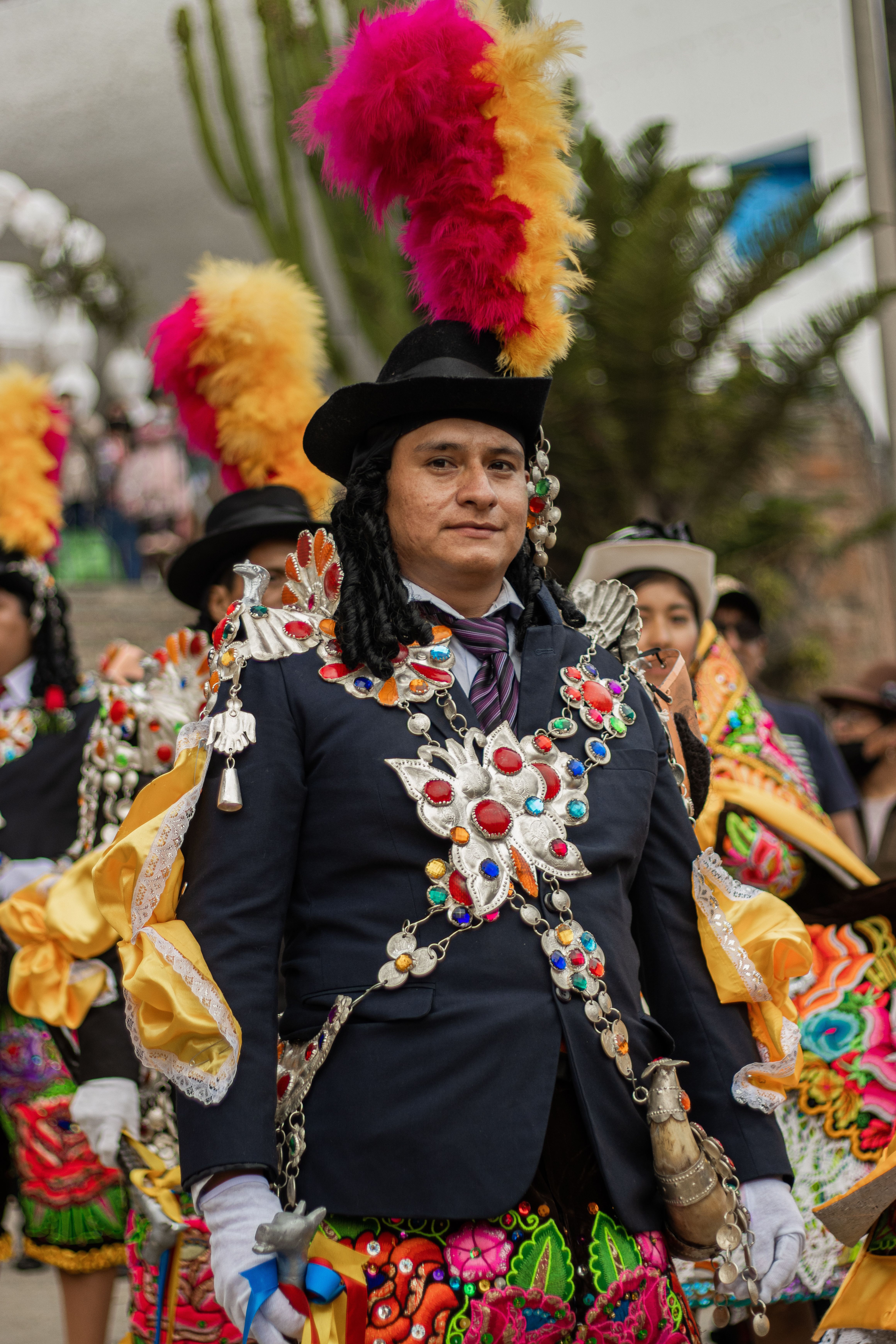 People in Traditional Clothing Celebrating in the Street · Free Stock Photo