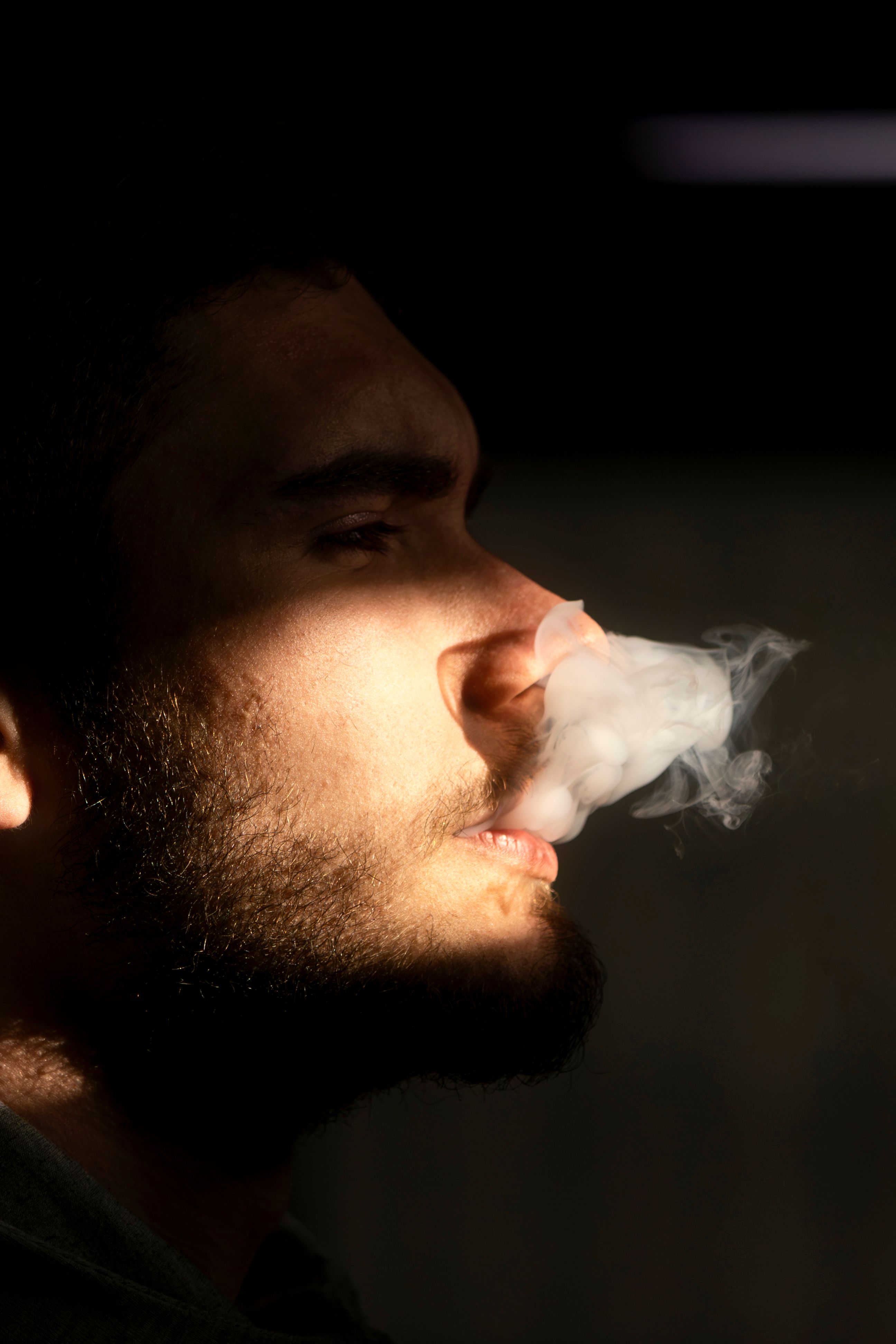 Smoking Man Face · Free Stock Photo