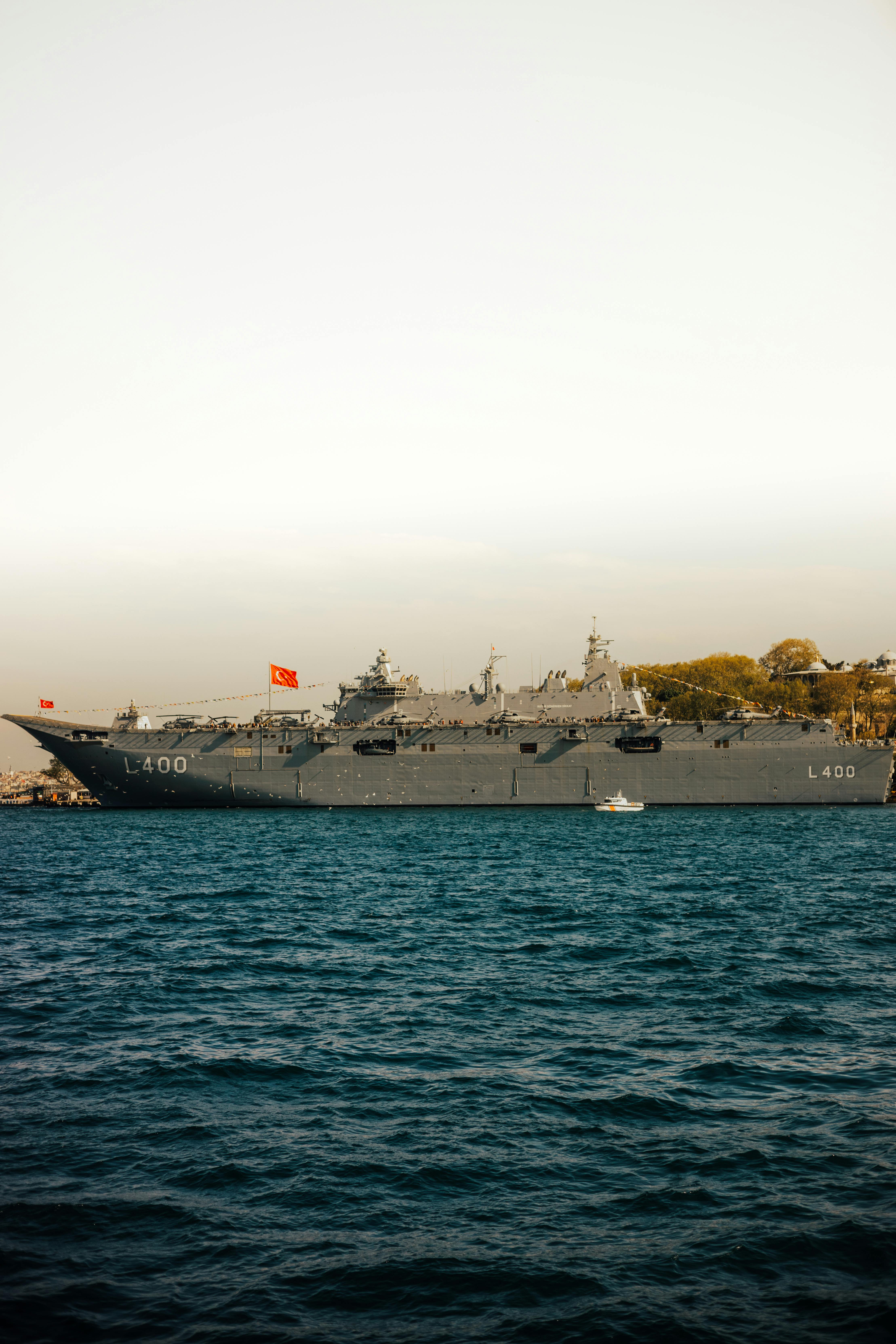 Turkish Navy Battleship on Shore · Free Stock Photo