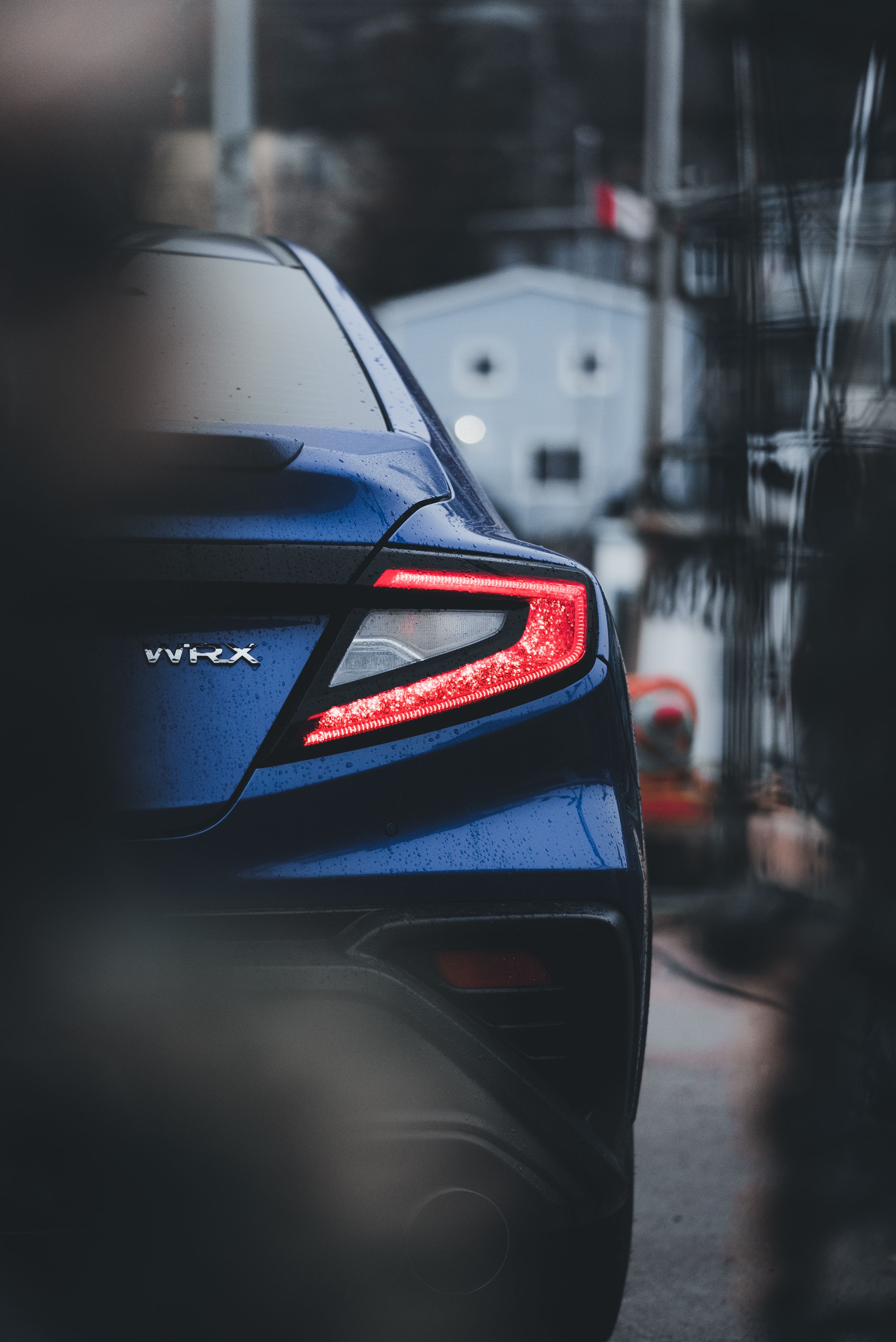 Tail Light in a Blue Subaru WRX · Free Stock Photo
