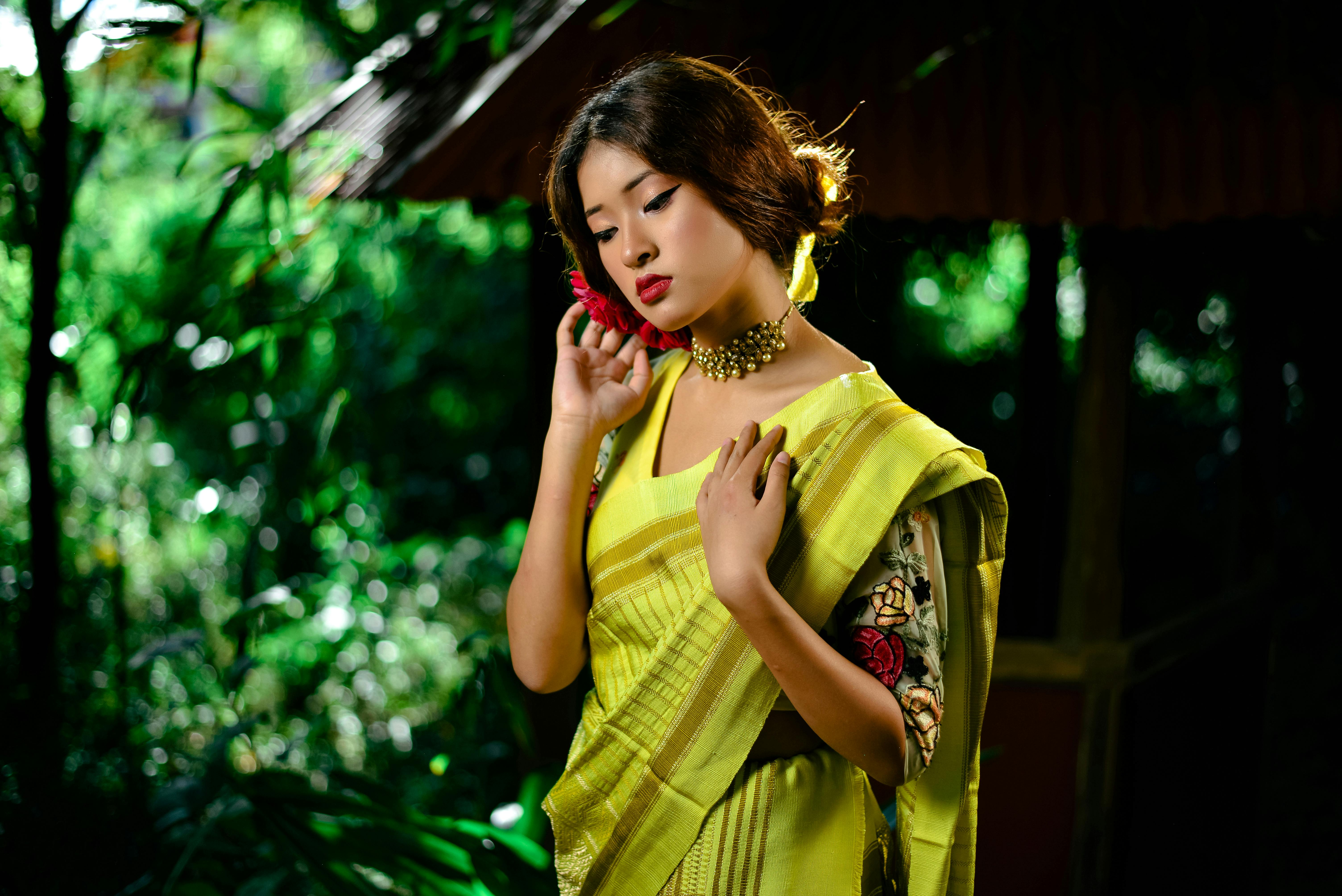 Woman Posing in Traditional Clothing · Free Stock Photo