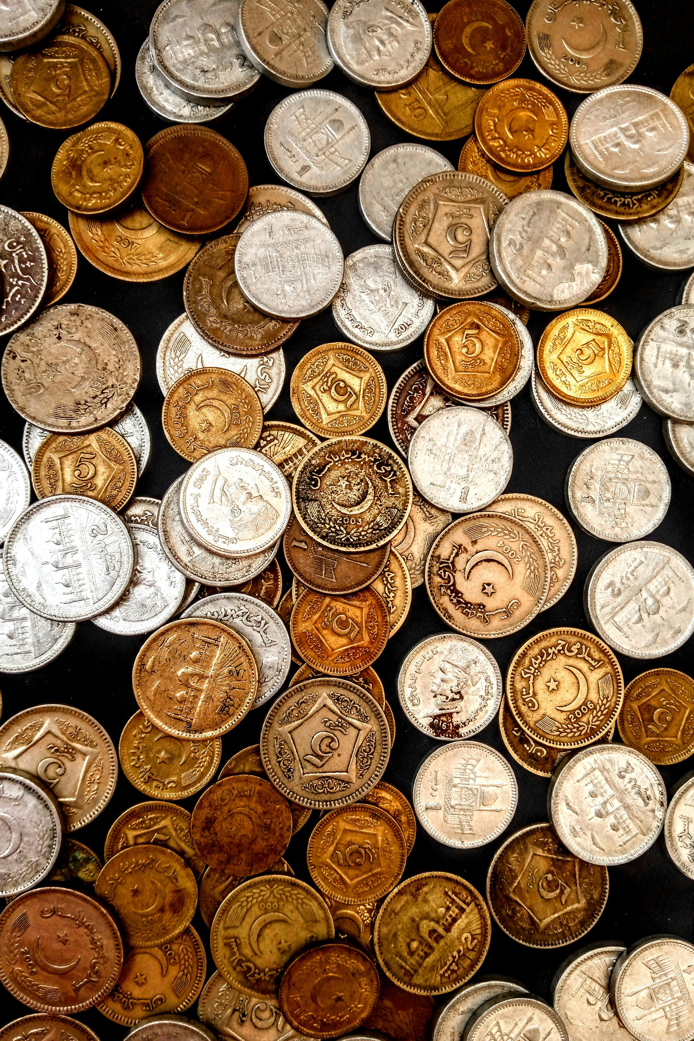 Pile of Gold Round Coins · Free Stock Photo