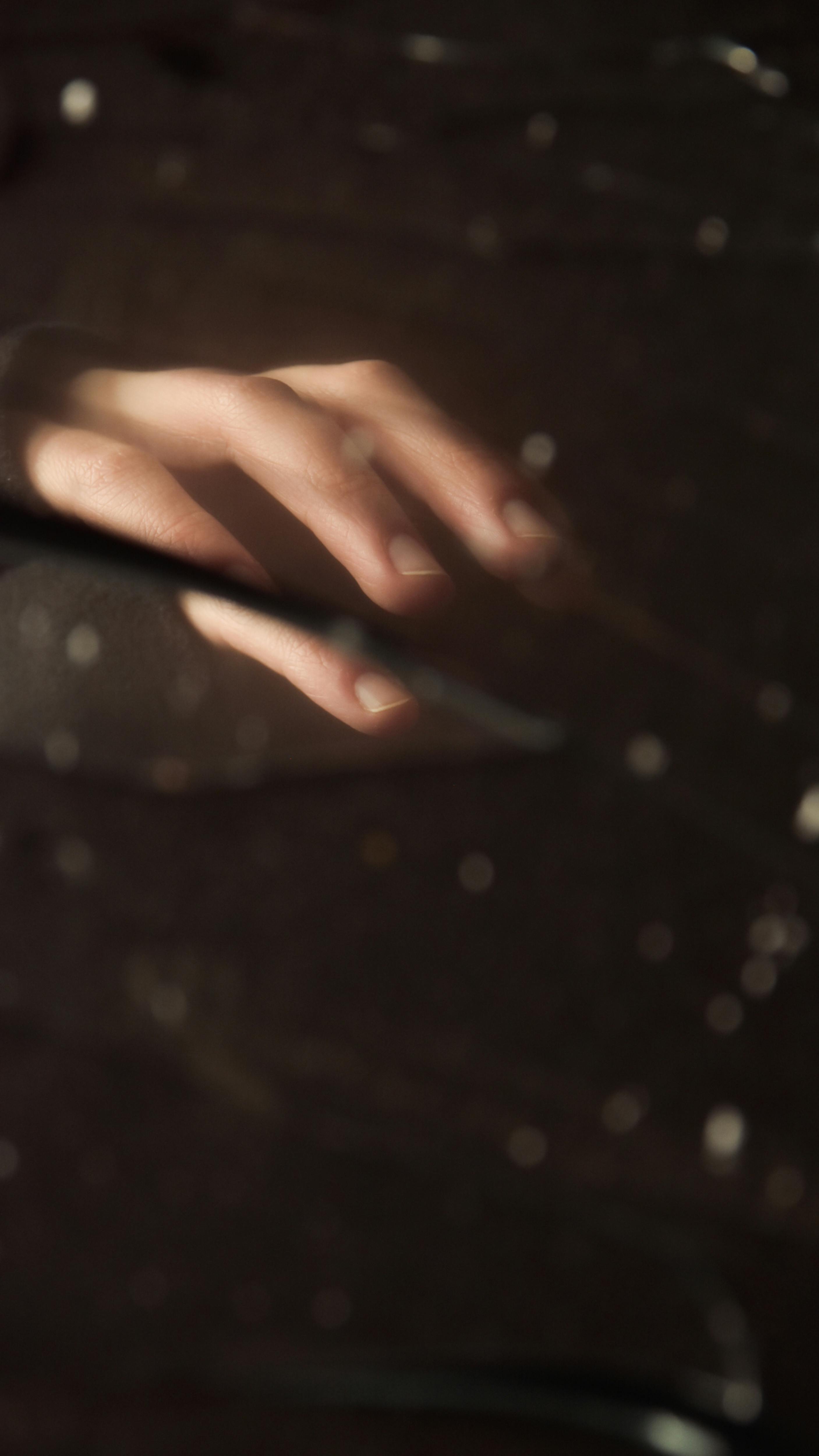 Blurred Fingers behind Window · Free Stock Photo