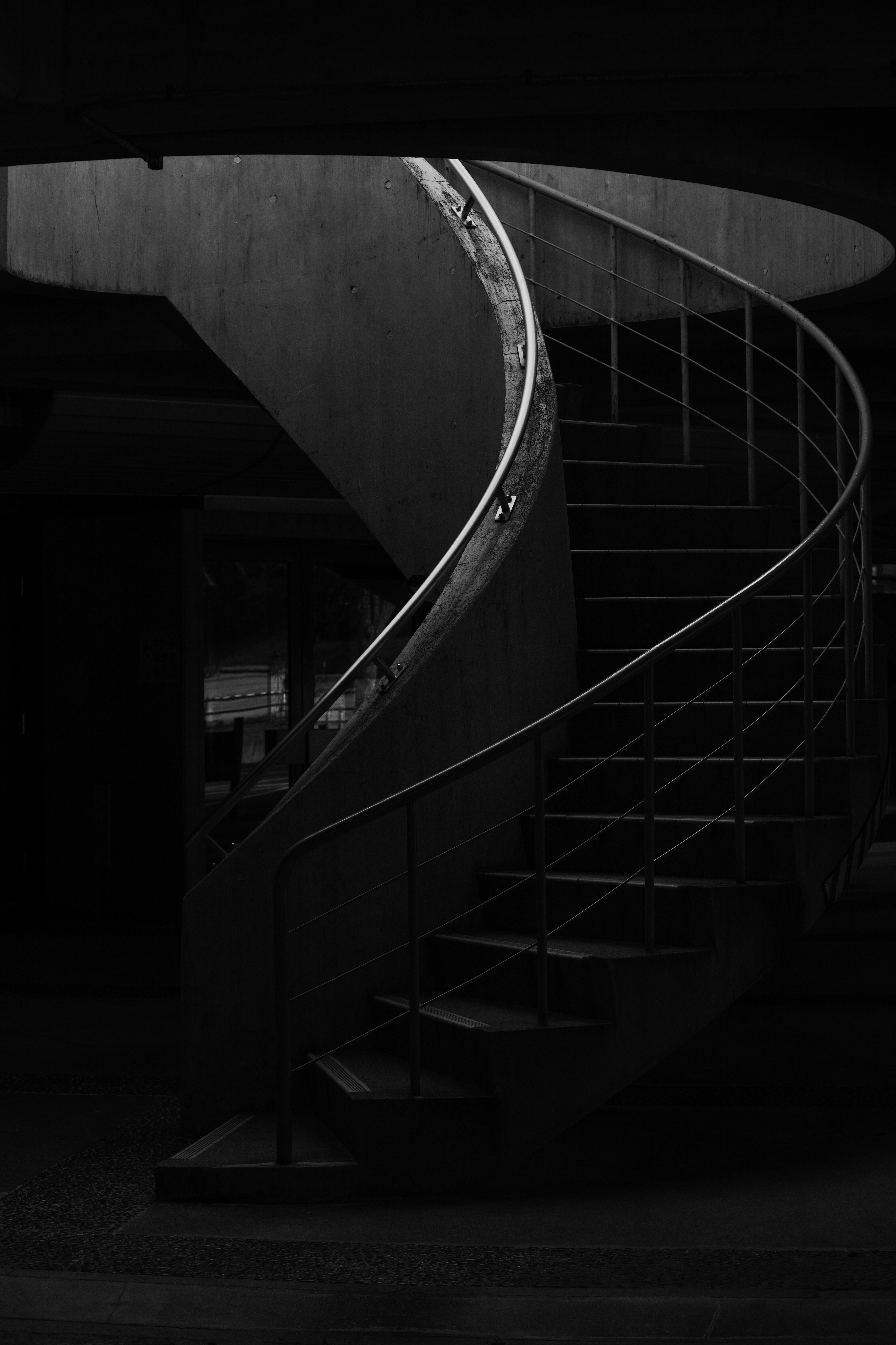 Empty Walkway Black and White Photo · Free Stock Photo