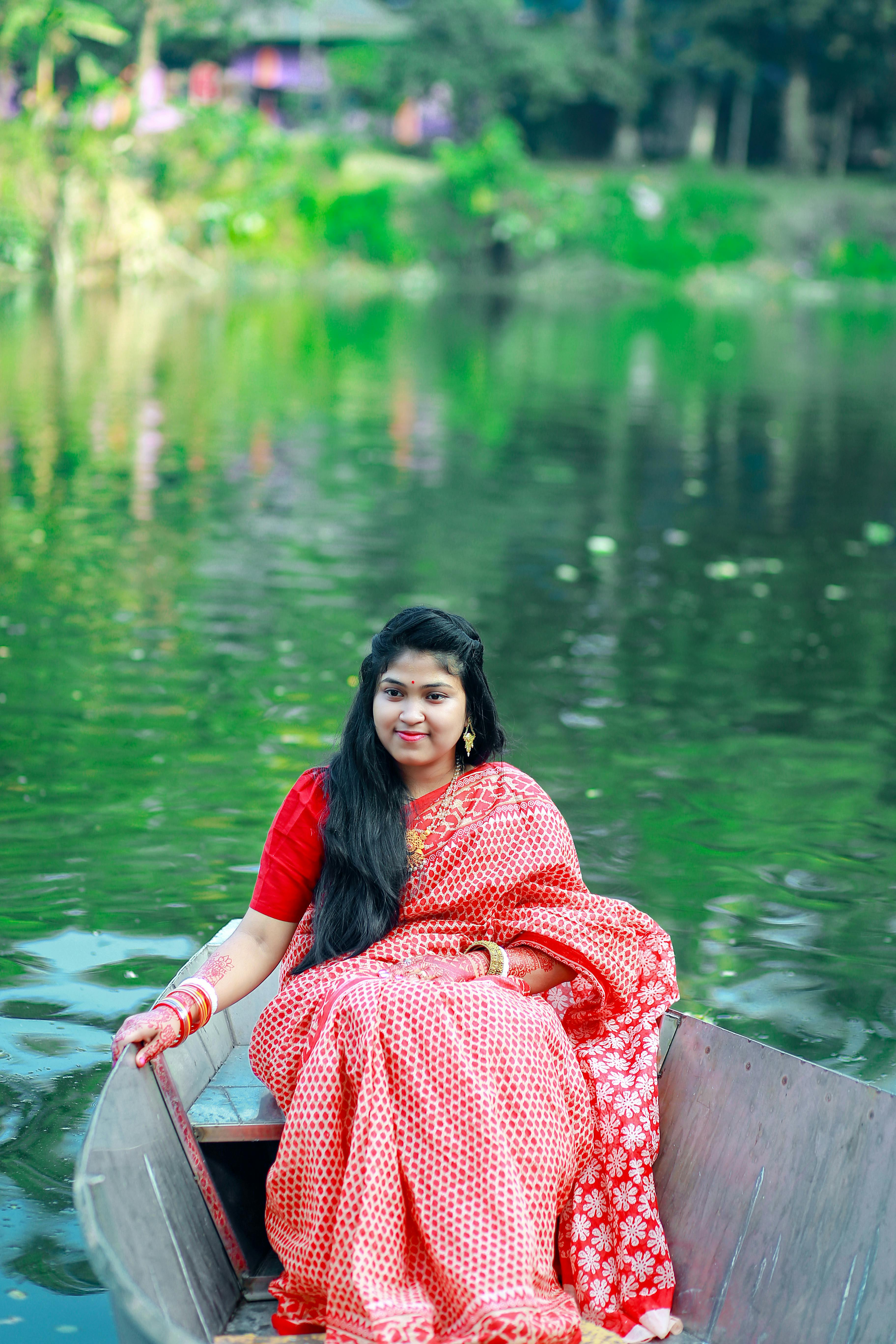 Young Woman Wearing a Traditional Indian Dress Saree · Free Stock Photo